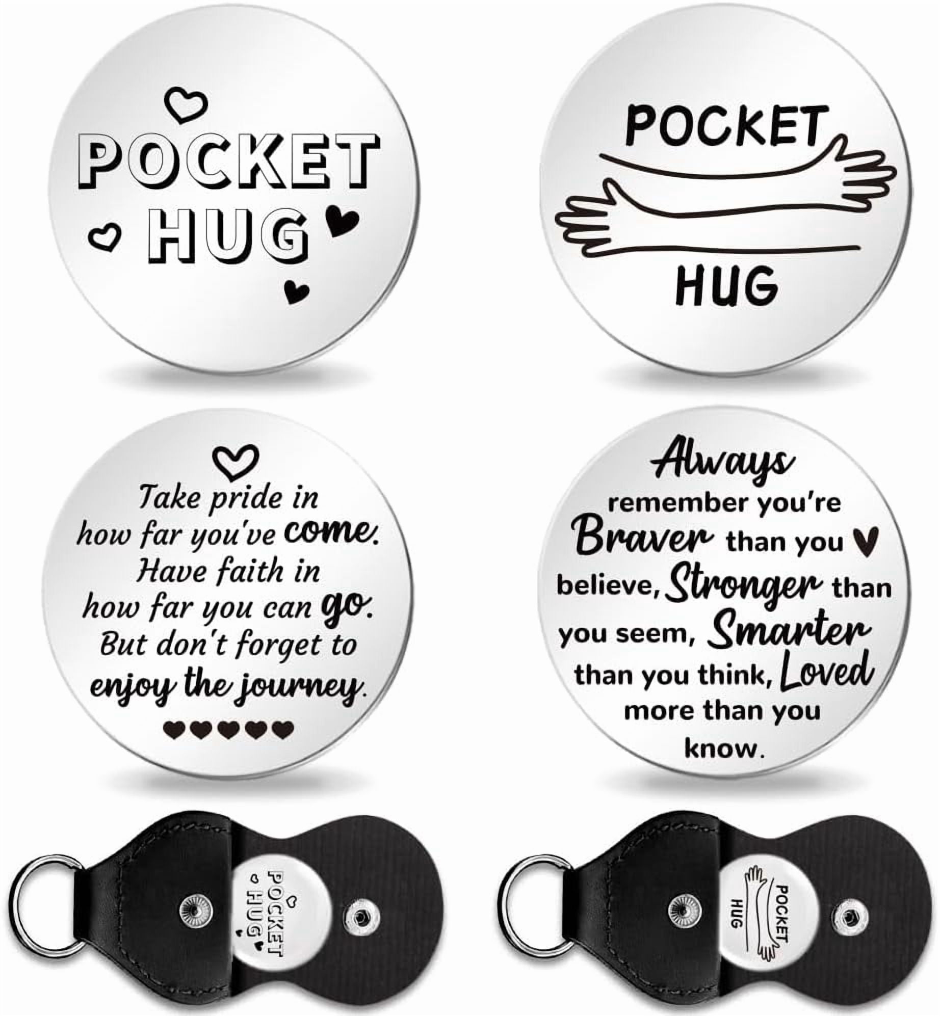 2Set Encourage Bravery Pocket Hug Token Long Distance Gifts Double ...