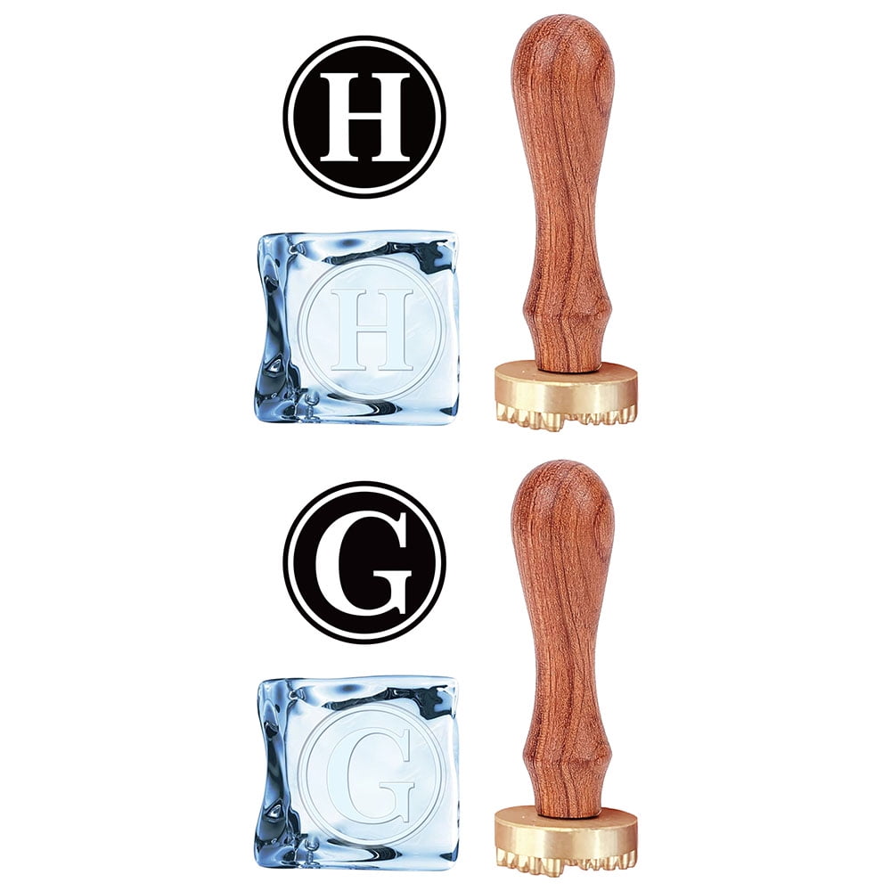 2Set G Ice Stamp Letter Ice Cube Stamp Ice Branding Stamp with ...