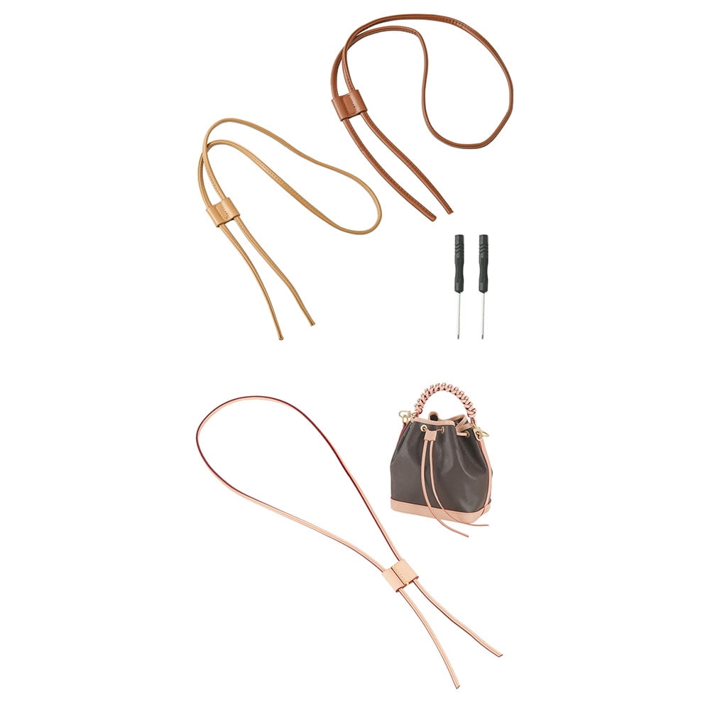 2Set Genuine Leather Drawstring Strap for Noe Bucket Bag 36.6 Inch ...