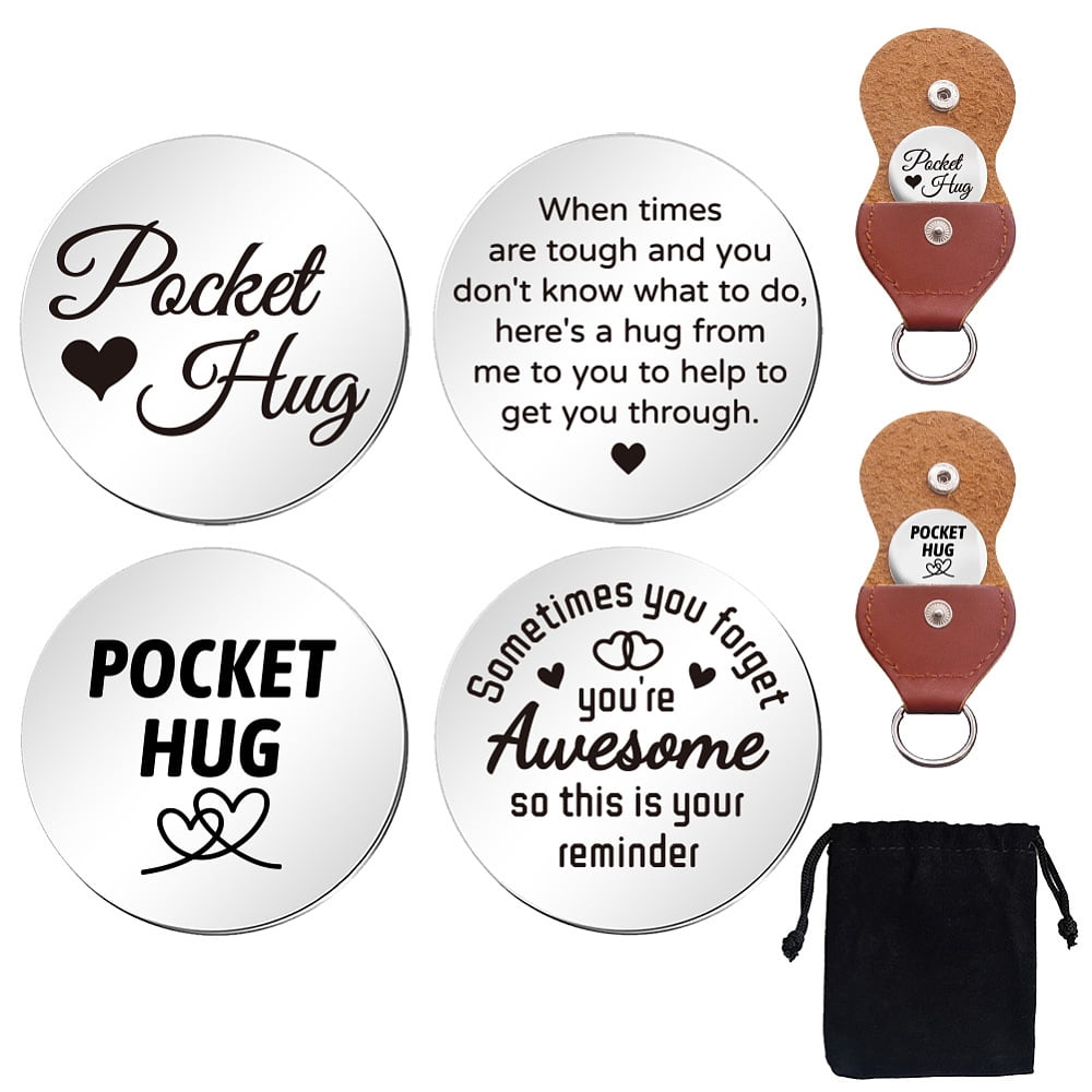 2Set Get Through It Inspirational Pocket Hug Token Long Distance Gifts ...