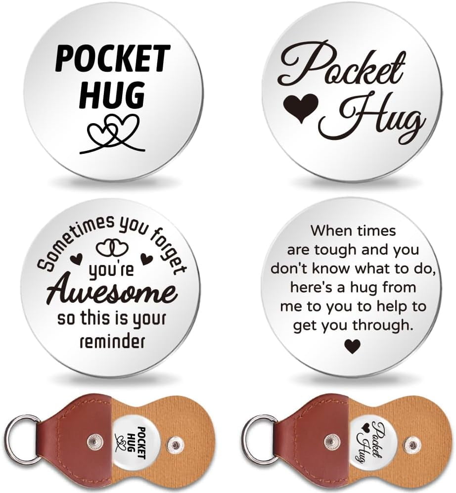 2Set Get Through It Inspirational Pocket Hug Token Long Distance Gifts ...
