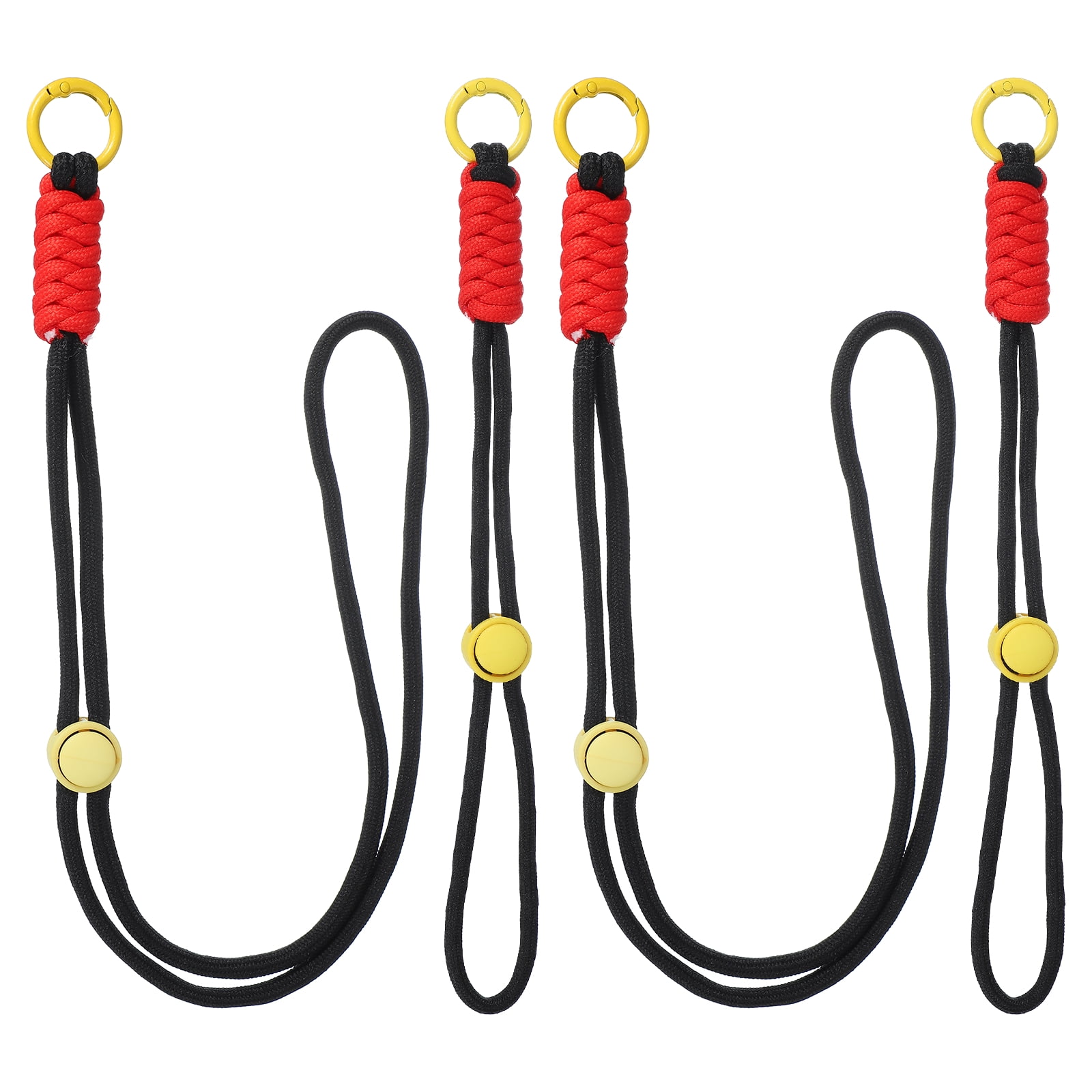 2Set Heavy Duty Paracord Keychain Lanyard, Adjustable Necklace Whistles ...