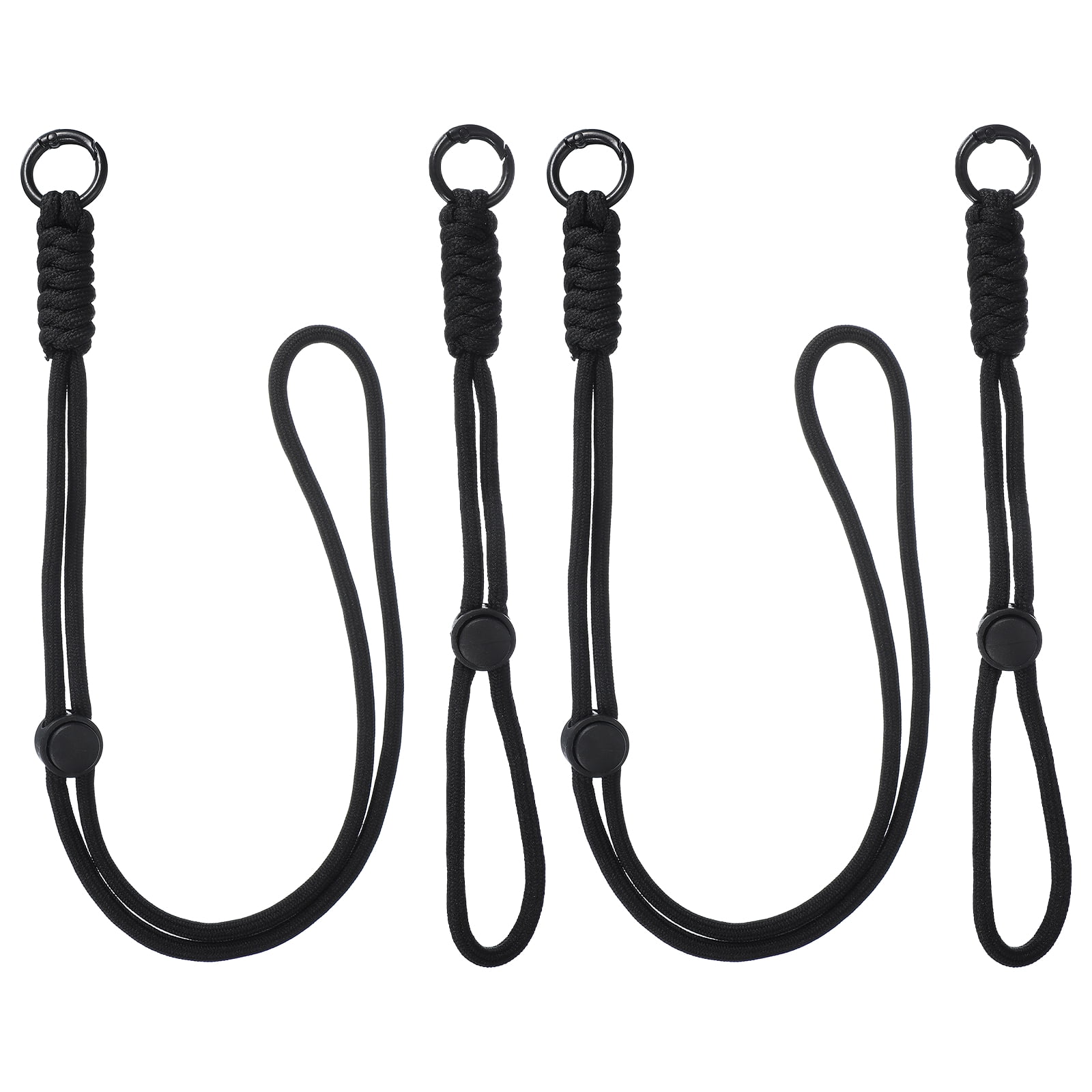 2Set Heavy Duty Paracord Keychain Lanyard, Adjustable Necklace Whistles ...