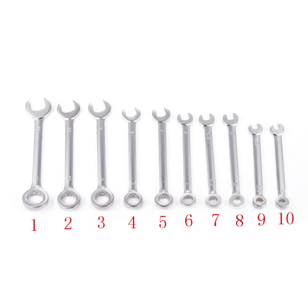 2Set Iron Ratcheting Combination Wrench Set Platinum 98x20x4mm 10pcs ...