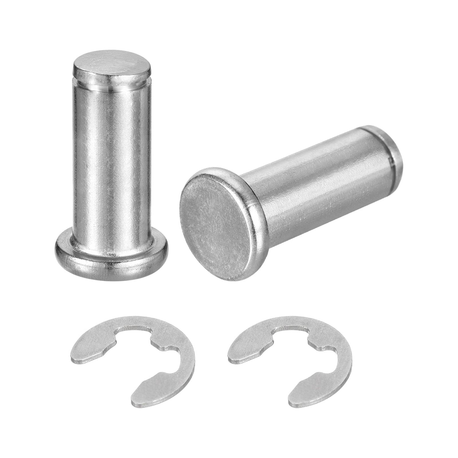 2Set M12x30mm 304 Stainless Steel Cylindrical Shaft Snap Ring Locating ...