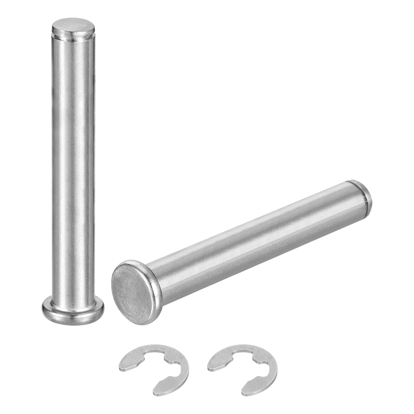 2Set M12x80mm 304 Stainless Steel Cylindrical Shaft Snap Ring Locating ...