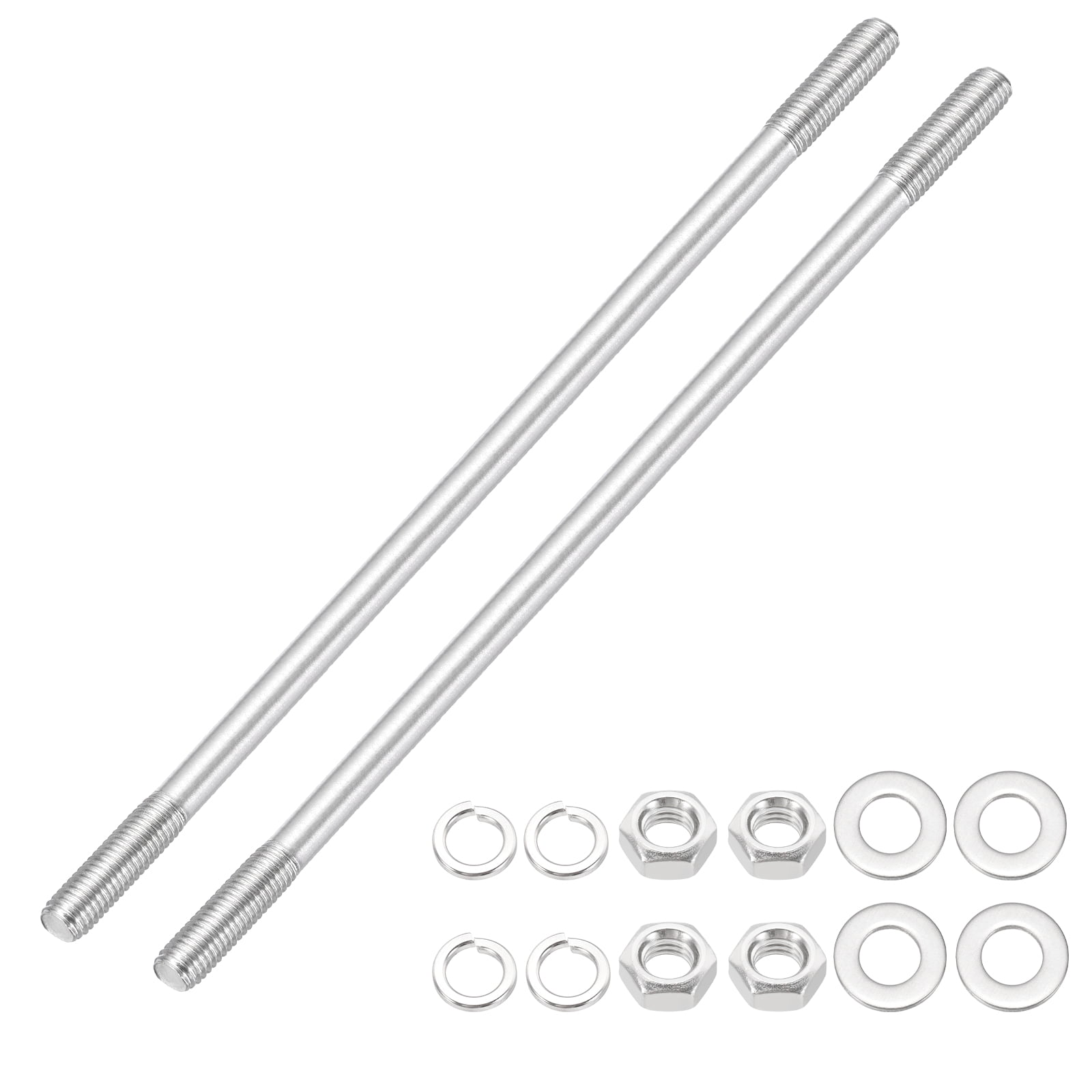 2Set M8x200mm Double Ended Stud Screws, 304 Stainless Steel Dual ...