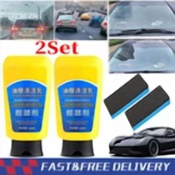 2Set Oil Film Cleaning Emulsion Automotive Glass Oil Film Remover Home ...