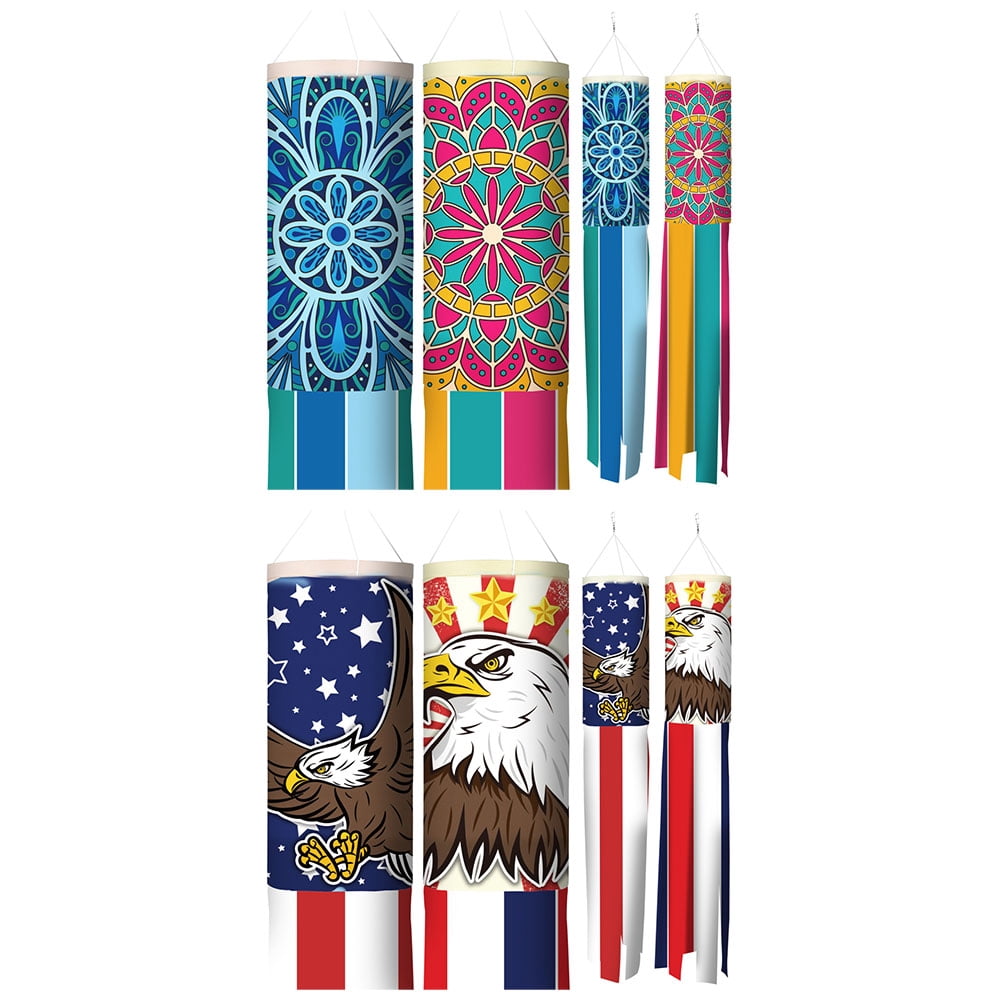 2Set Polyester Windsock Streamer Flag with Alloy Clasps Home Outdoors ...