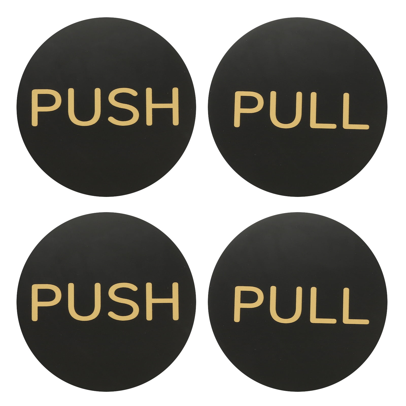 2Set Push Pull Door Stickers, 3in Push and Pull Signs Plate Acrylic ...