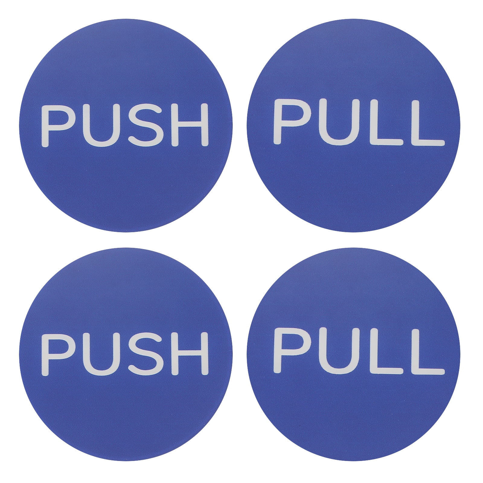 2Set Push Pull Door Stickers, 3in Push and Pull Signs Plate Acrylic ...