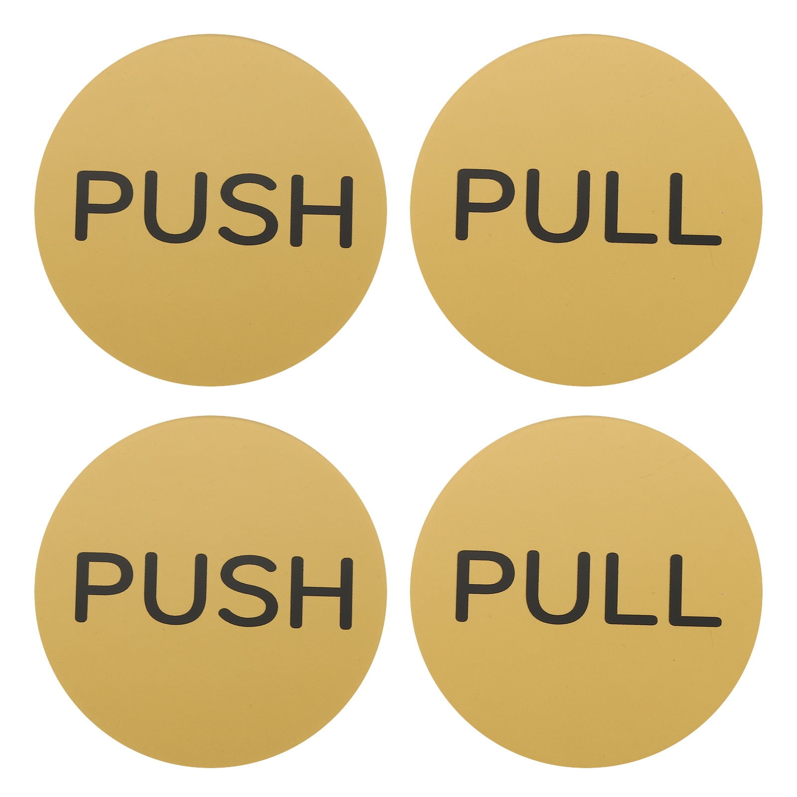 2Set Push Pull Door Stickers, 3in Push and Pull Signs Plate Acrylic ...