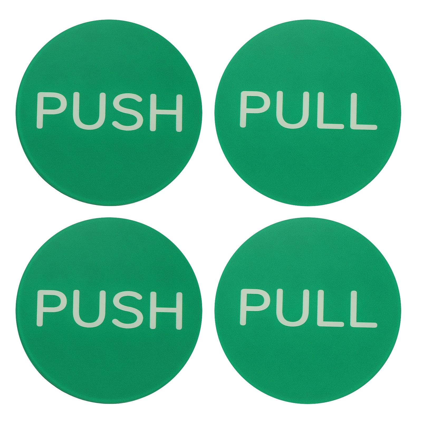 2Set Push Pull Door Stickers, 3in Push and Pull Signs Plate Acrylic ...