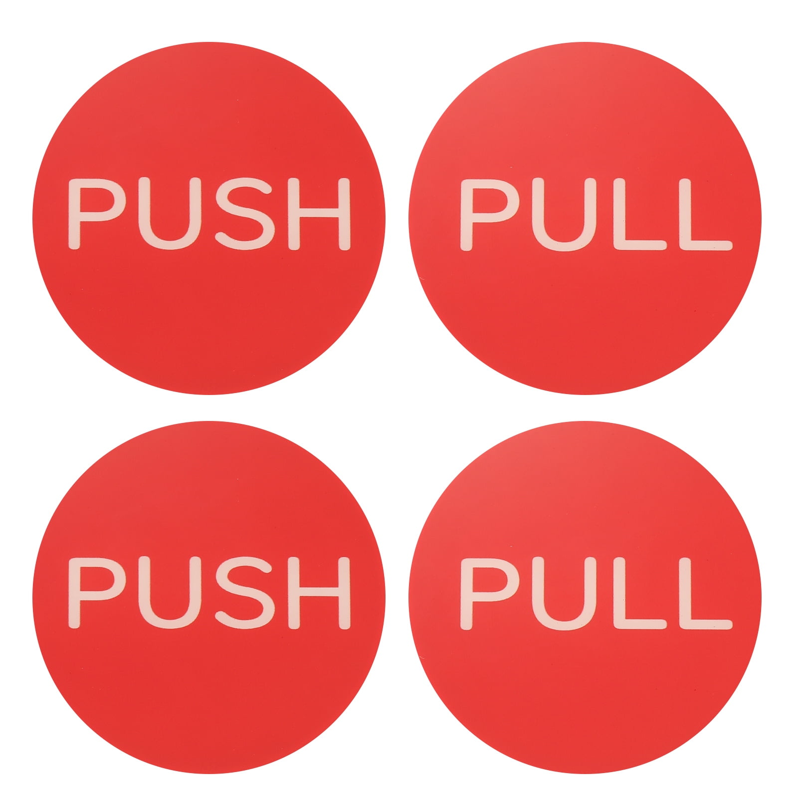 2Set Push Pull Door Stickers, 3in Push and Pull Signs Plate Acrylic ...