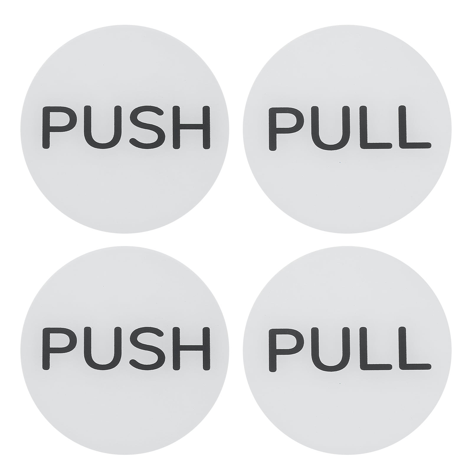 2Set Push Pull Door Stickers, 3in Push and Pull Signs Plate Acrylic ...