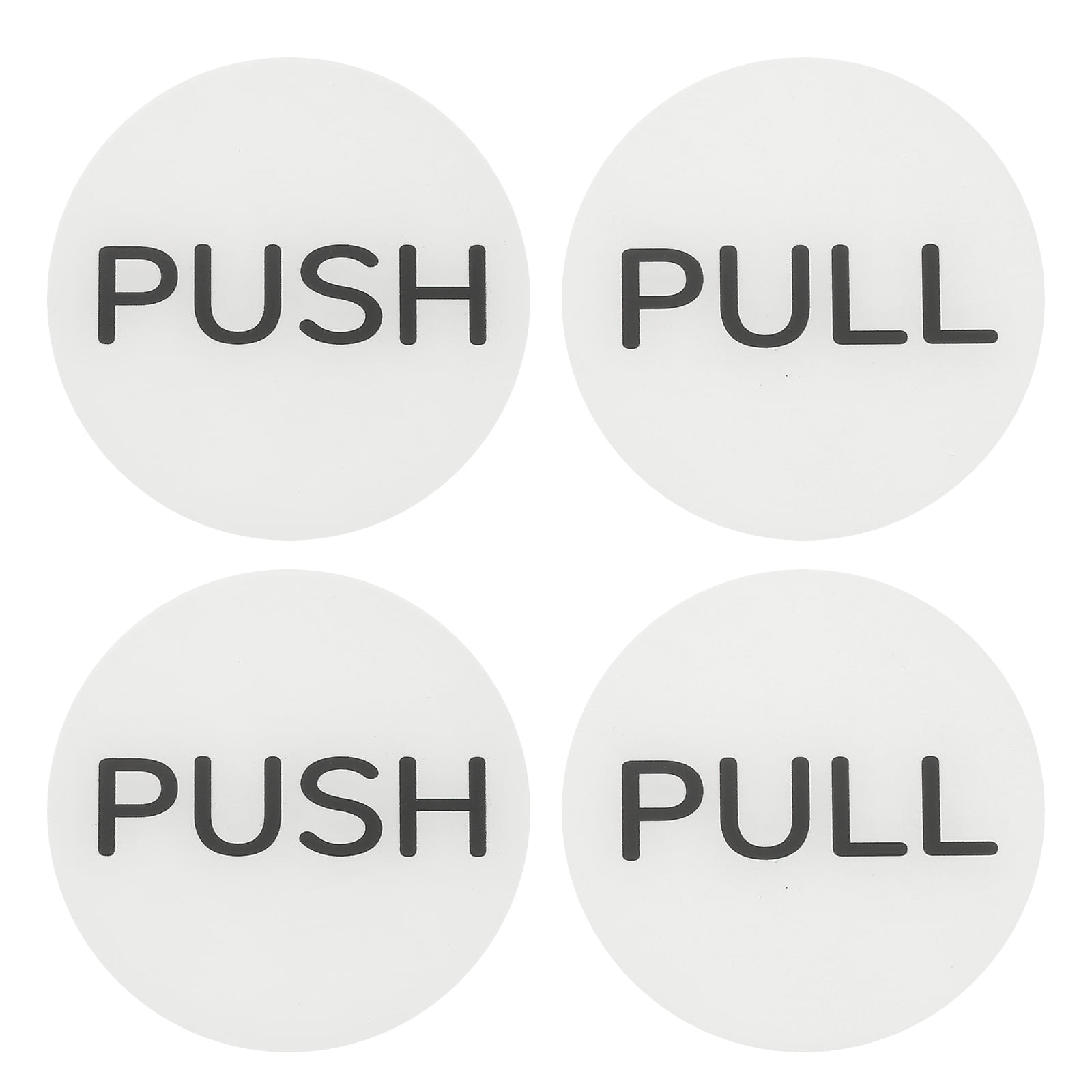 2Set Push Pull Door Stickers, 3in Push and Pull Signs Plate Acrylic ...