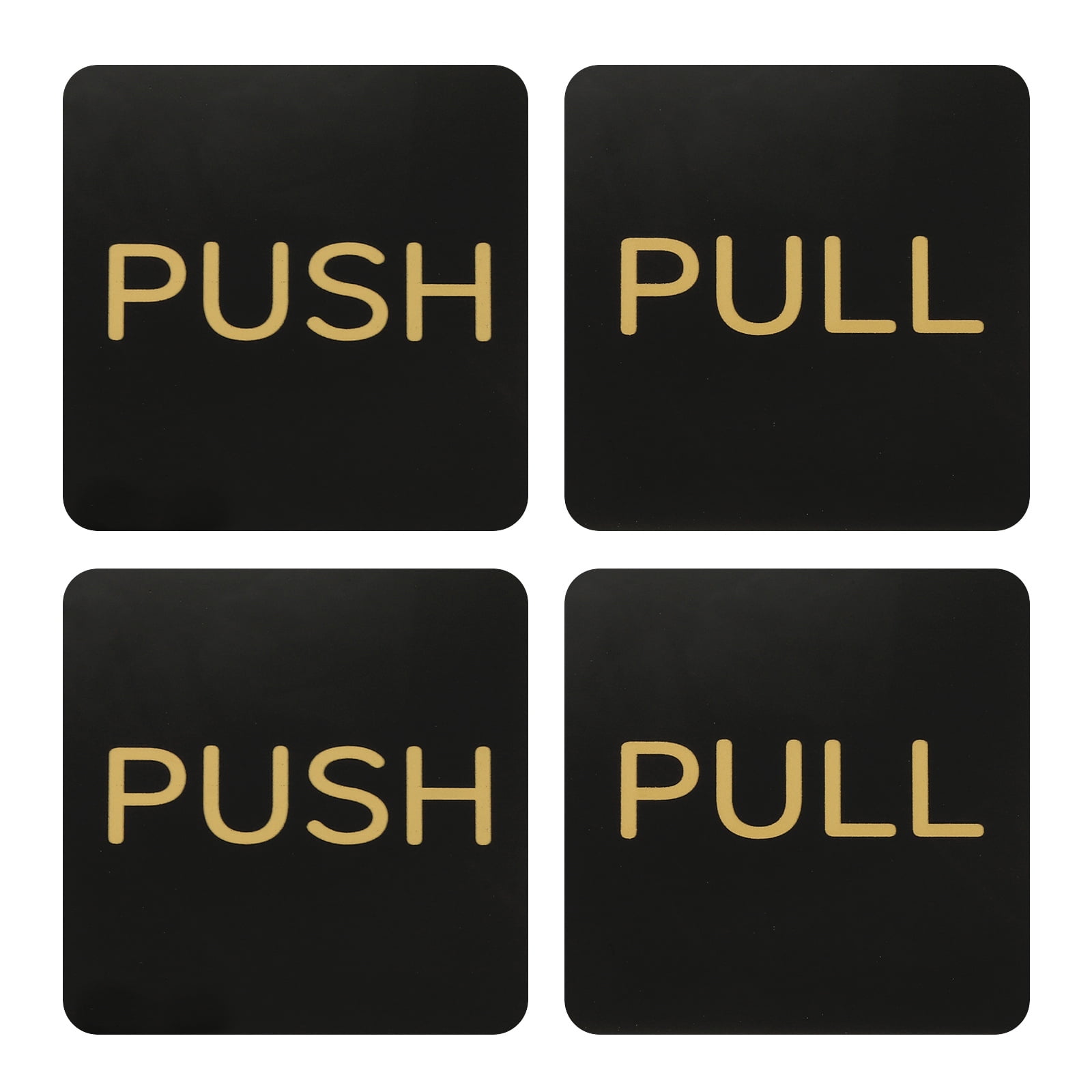 2Set Push Pull Door Stickers, 3in Push and Pull Signs Plate Acrylic ...