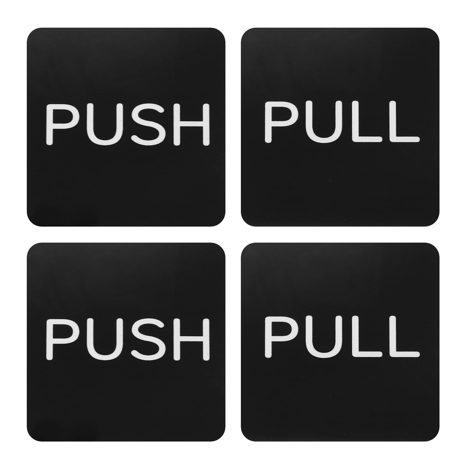 2Set Push Pull Door Stickers, 3in Push and Pull Signs Plate Acrylic ...