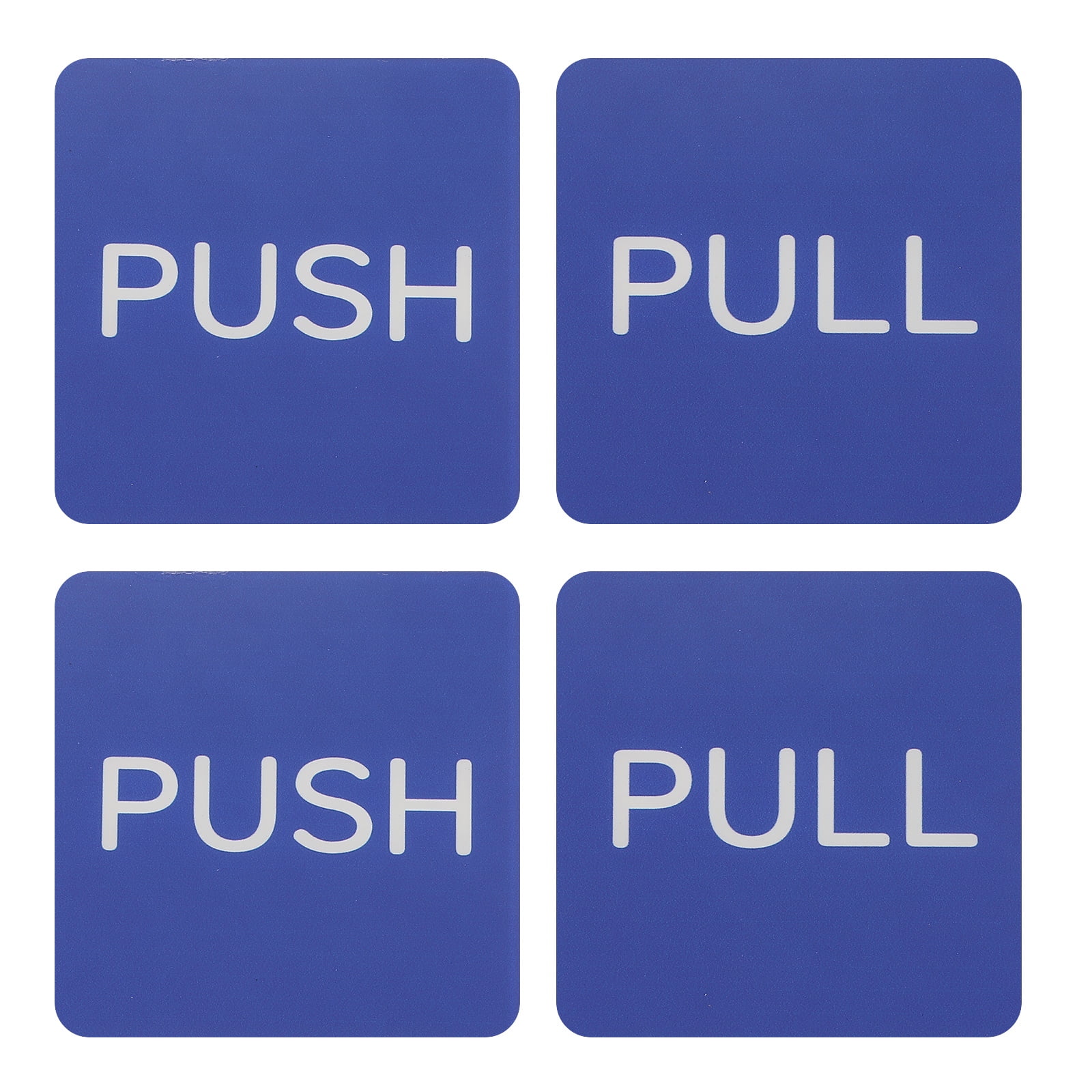 2Set Push Pull Door Stickers, 3in Push and Pull Signs Plate Acrylic ...