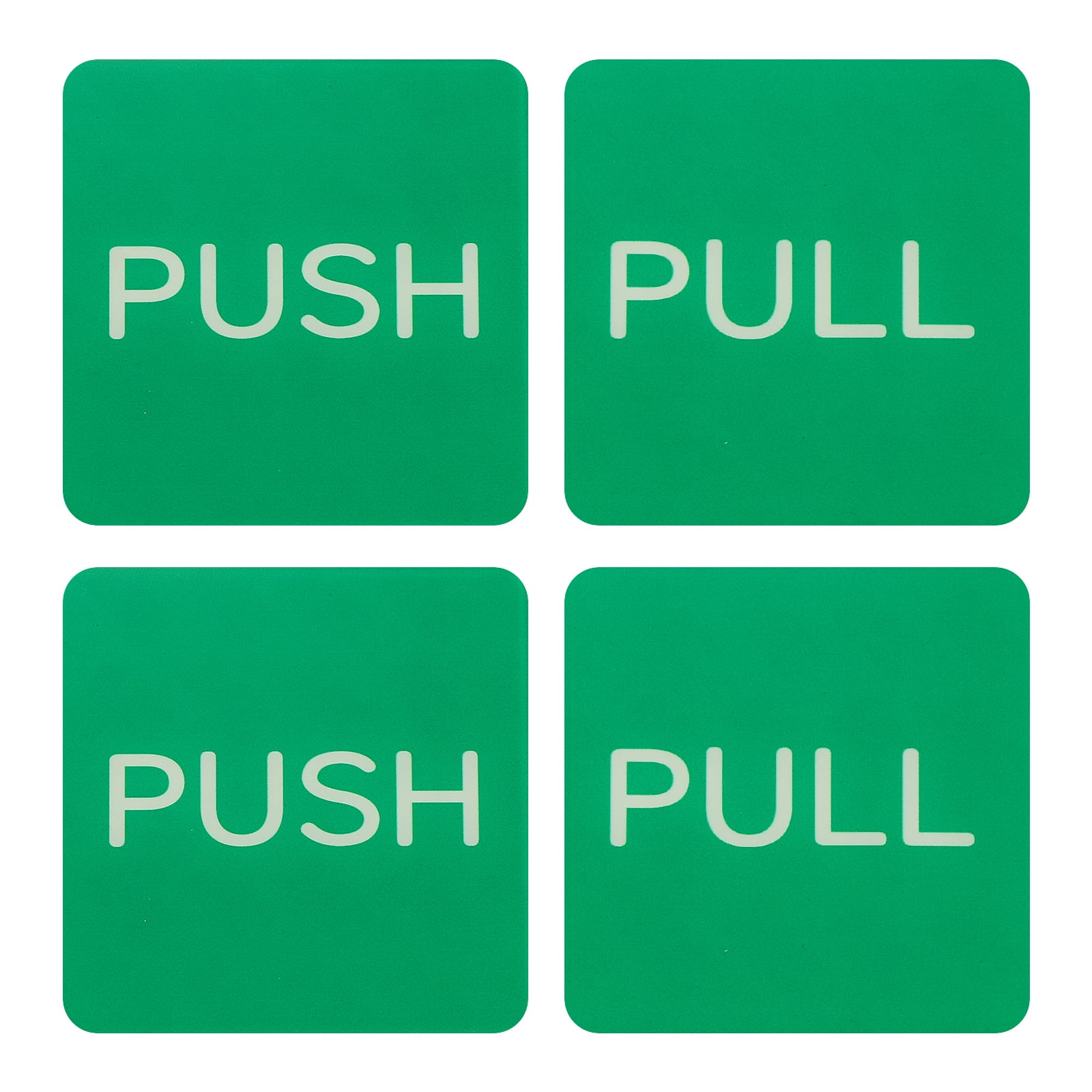 2Set Push Pull Door Stickers, 3in Push and Pull Signs Plate Acrylic ...
