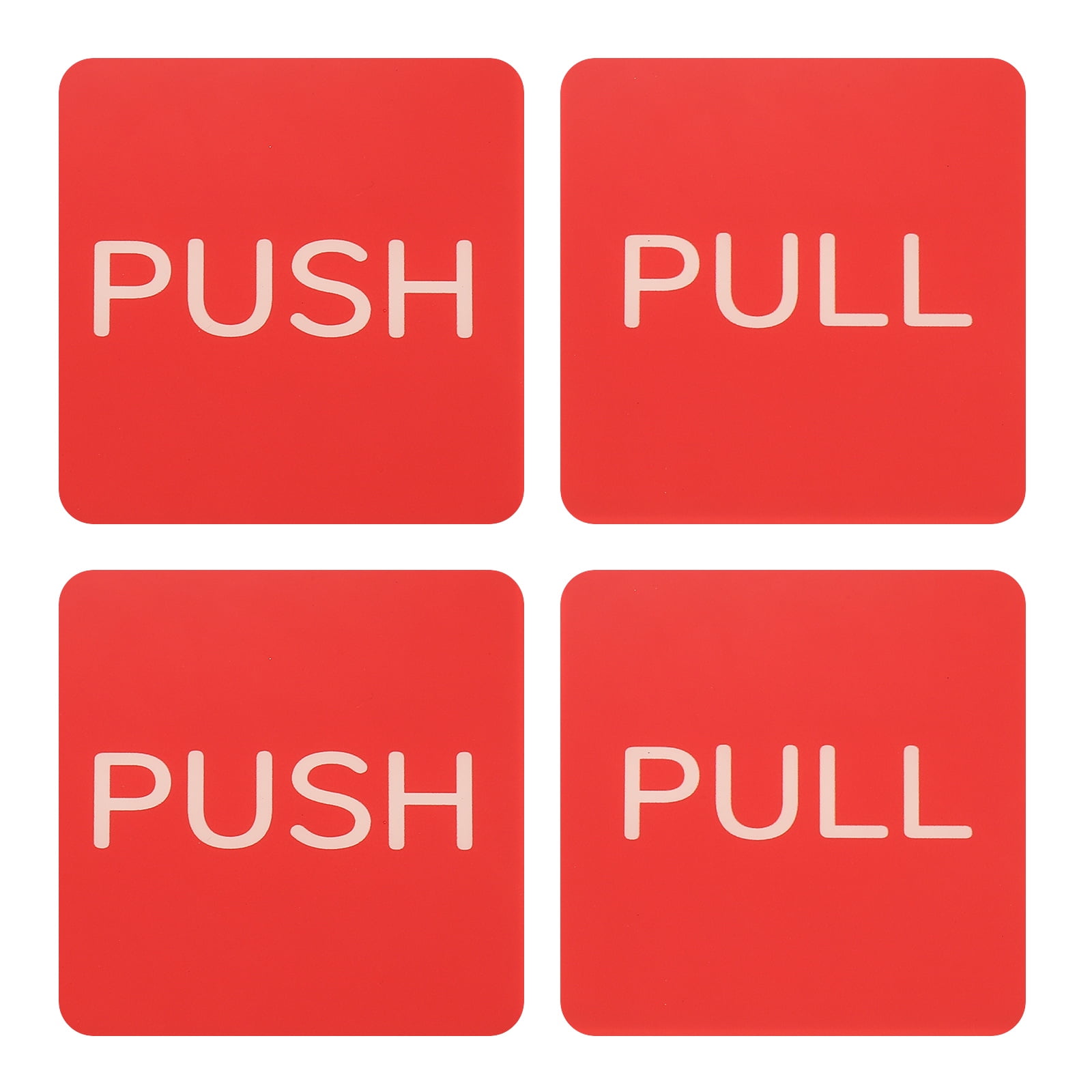 2Set Push Pull Door Stickers, 3in Push and Pull Signs Plate Acrylic ...