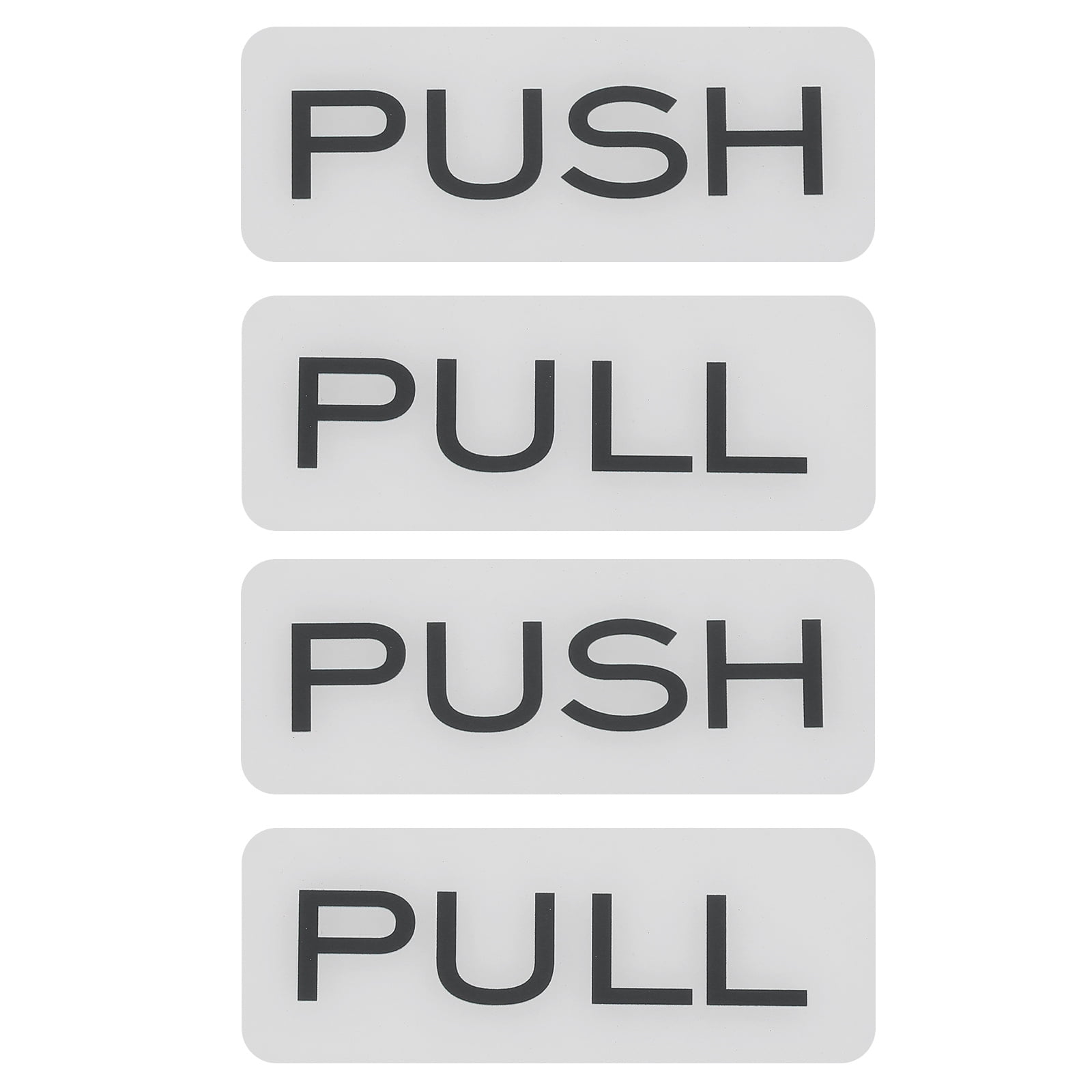 2Set Push Pull Door Stickers, 4.7in Push and Pull Signs Plate Acrylic ...
