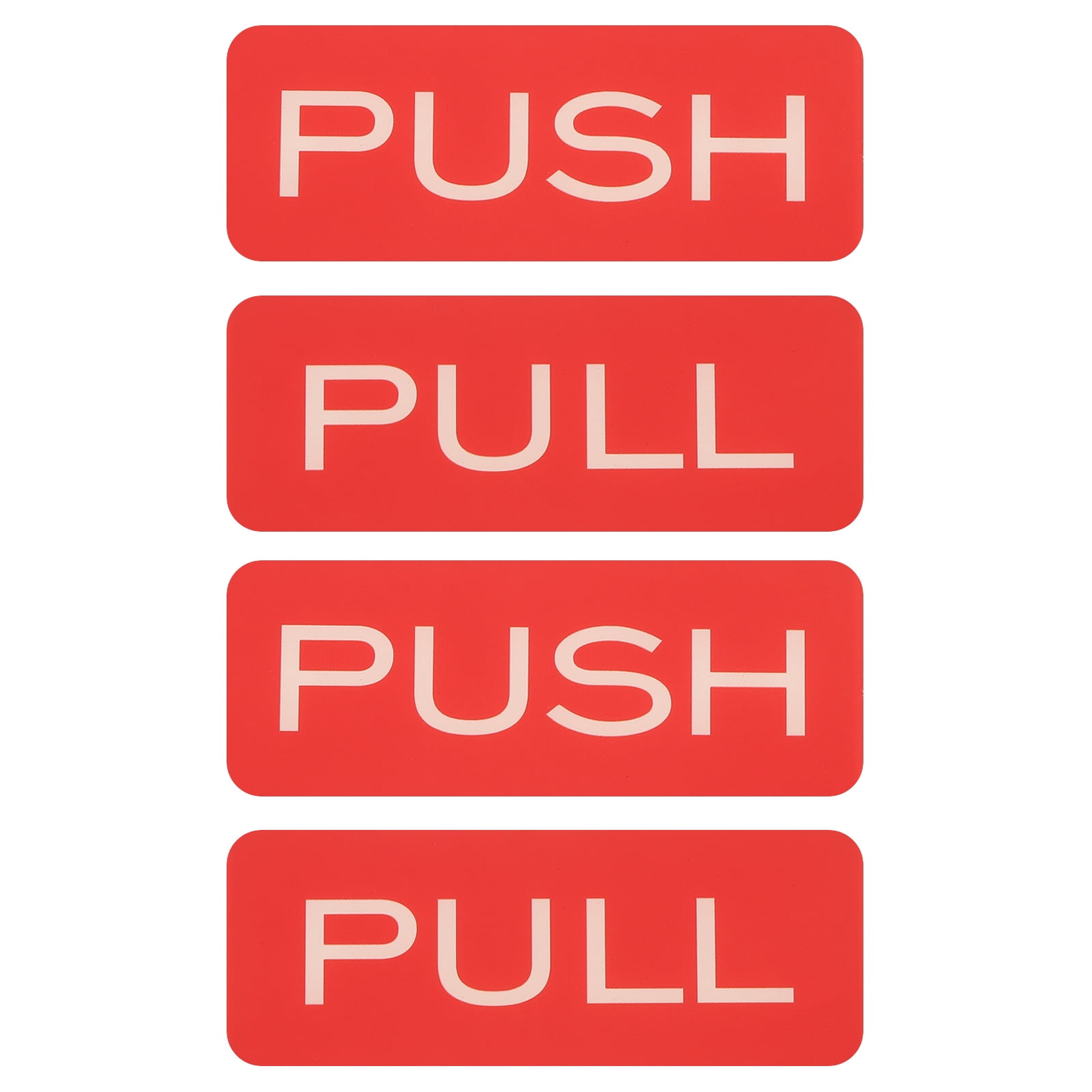 2Set Push Pull Door Stickers, 4.7in Push and Pull Signs Plate Acrylic ...