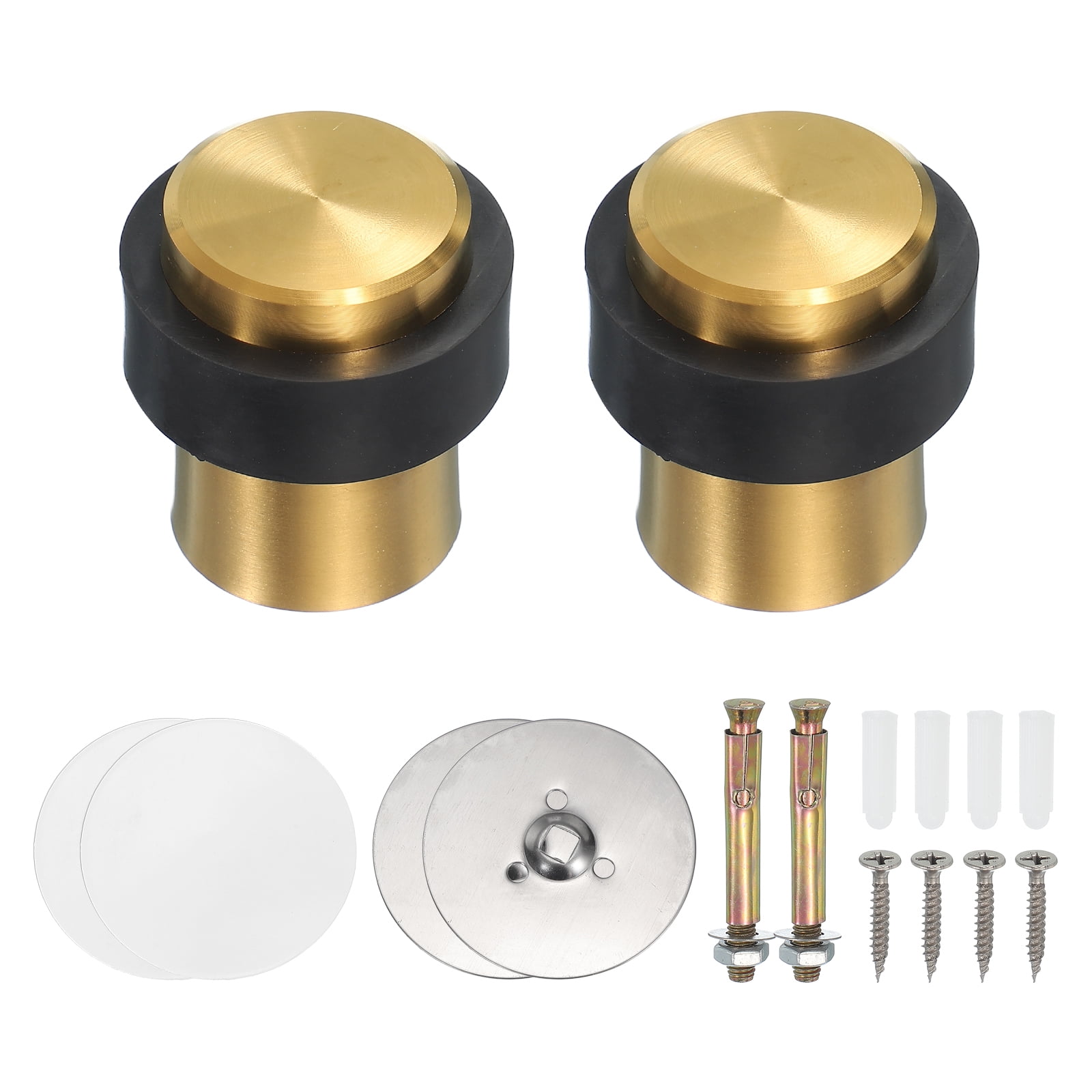 2Set Round Door Stoppers, 46mm Stainless Steel Door Stop Doorstop Wedge ...