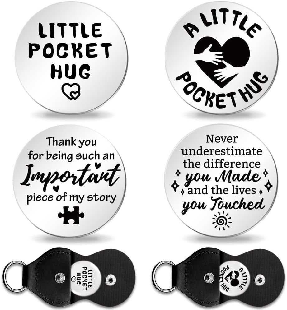 2Set Thank You Pocket Hug Token Long Distance Gifts Double Sided ...
