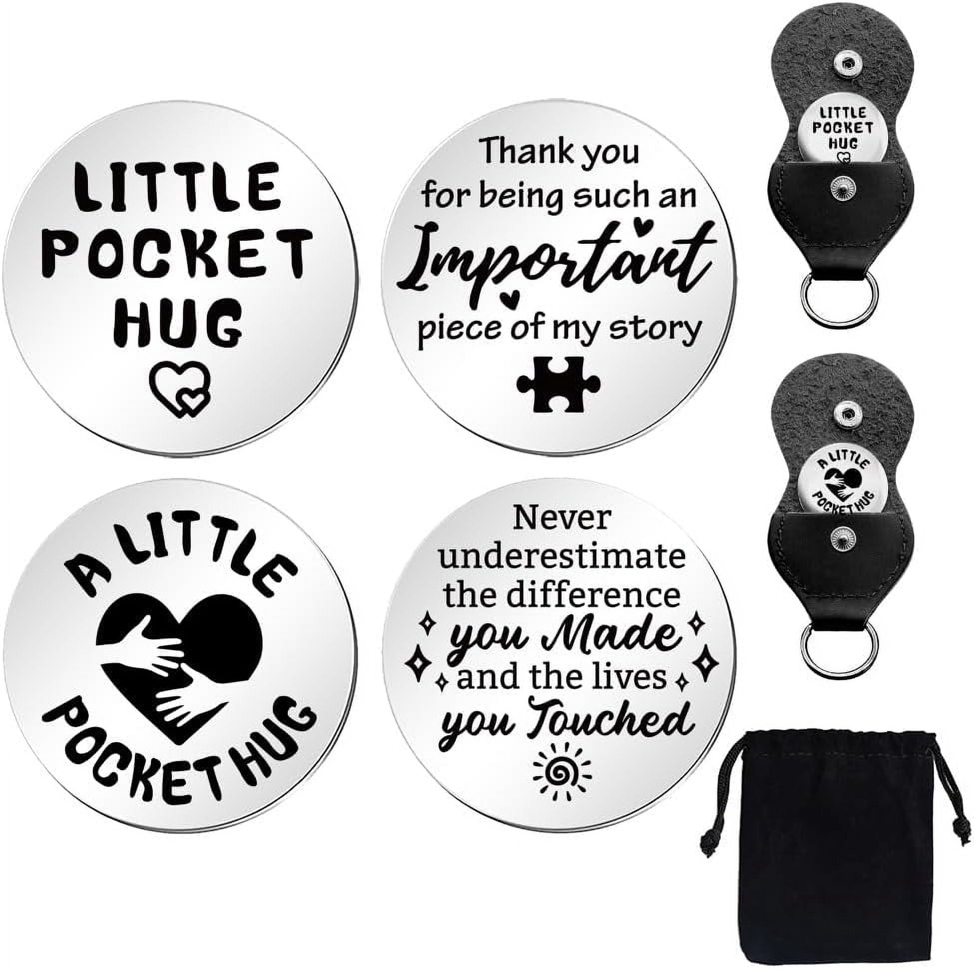 2Set Thank You Pocket Hug Token Long Distance Gifts Double Sided ...
