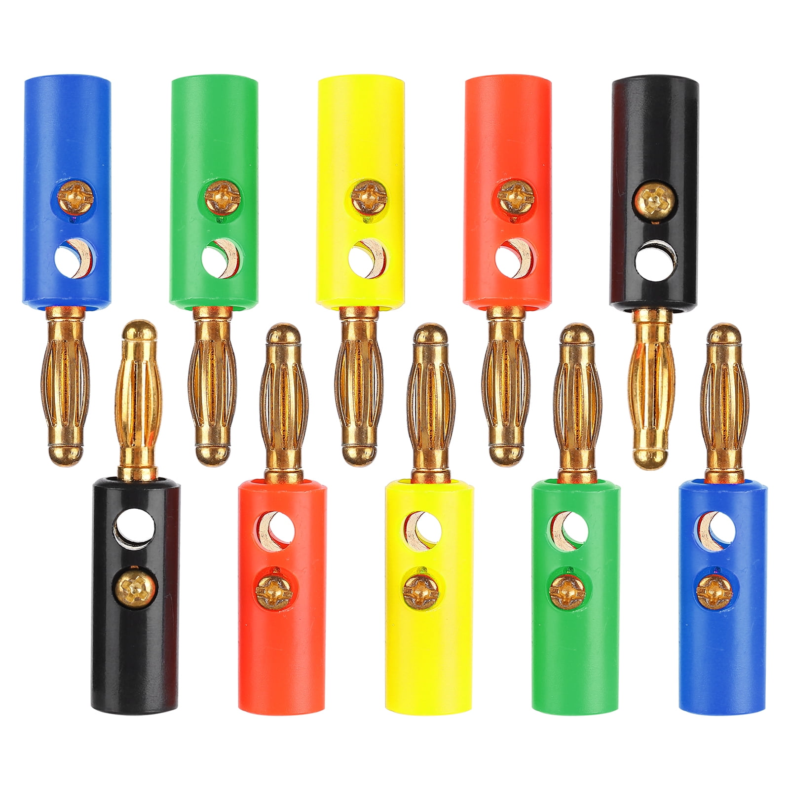 2Set U54 4mm Lantern Shape Banana Plug Gold Plated with Fixed Screws ...