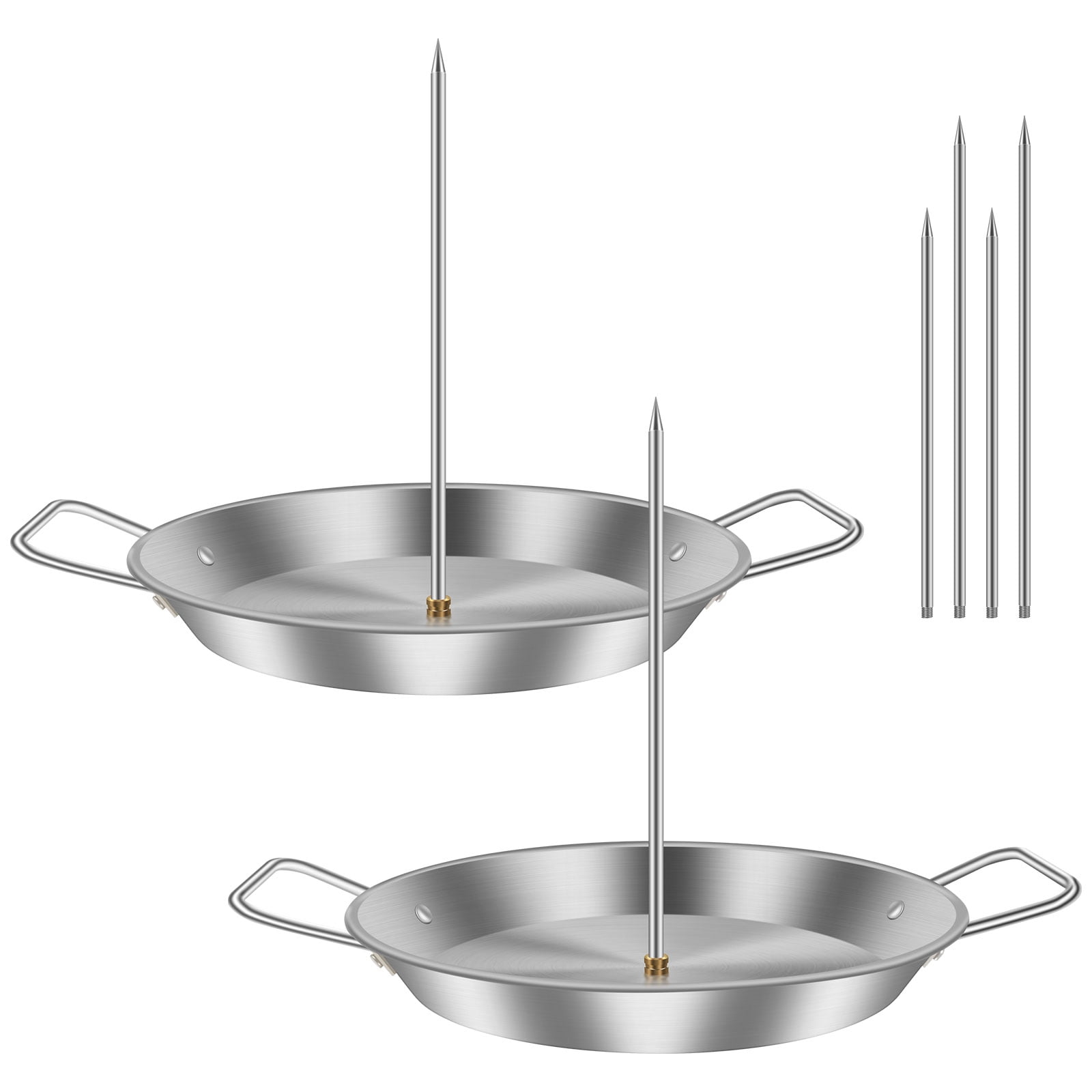 2Set Vertical Meat Skewer Stainless Steel Vertical Skewer Grill Rust ...