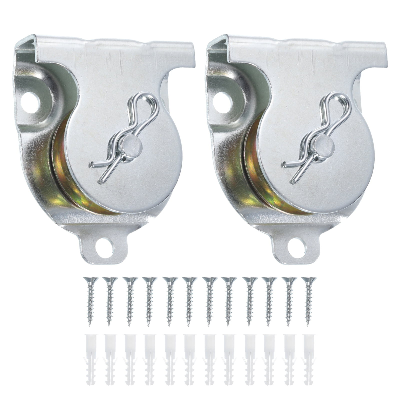 2Set Wall Mounted Pulley 85mm Single Pulley Block Iron in Zinc Plated ...