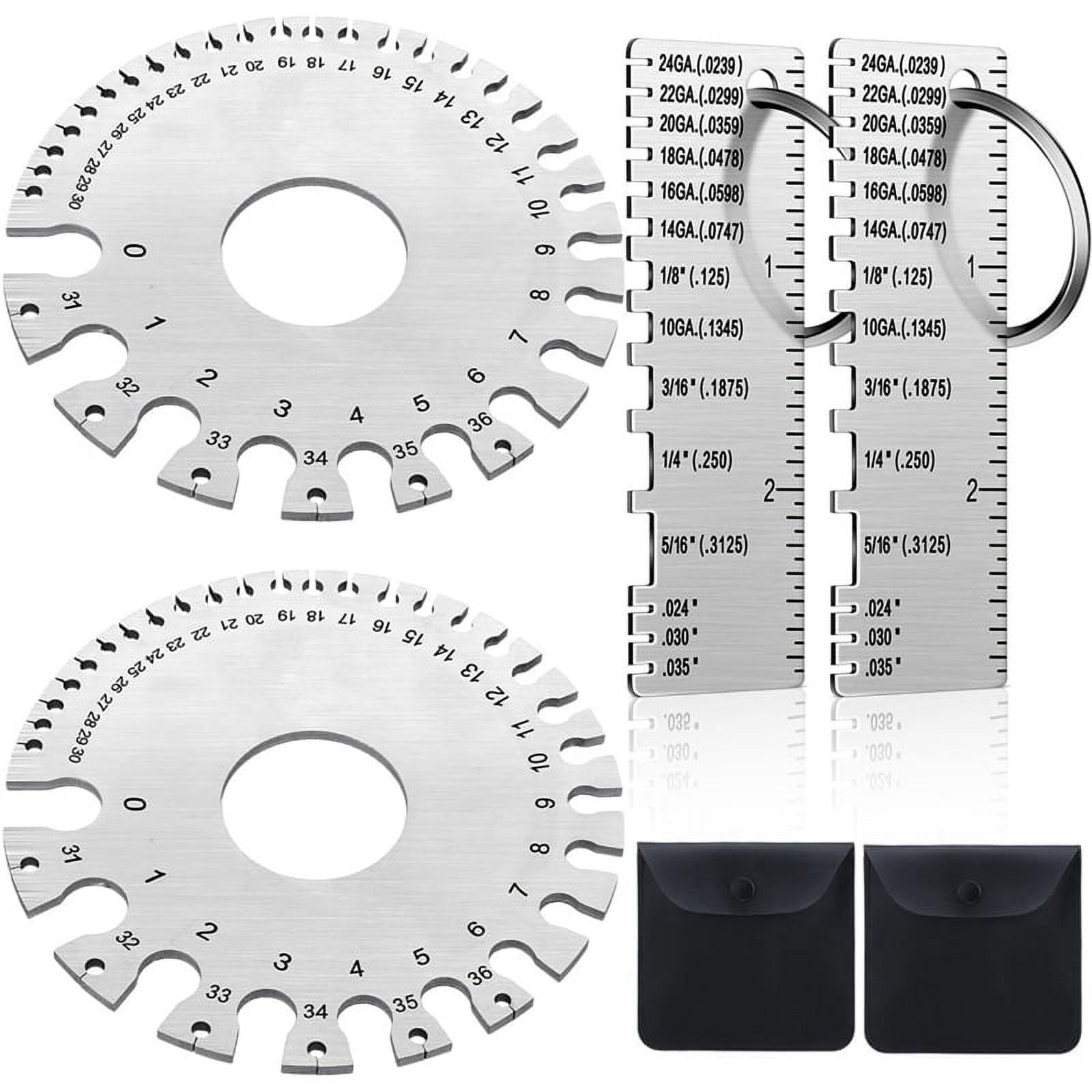 2Set of Metal Sheet Thickness Gauge with Round Dual Sided Wire ...