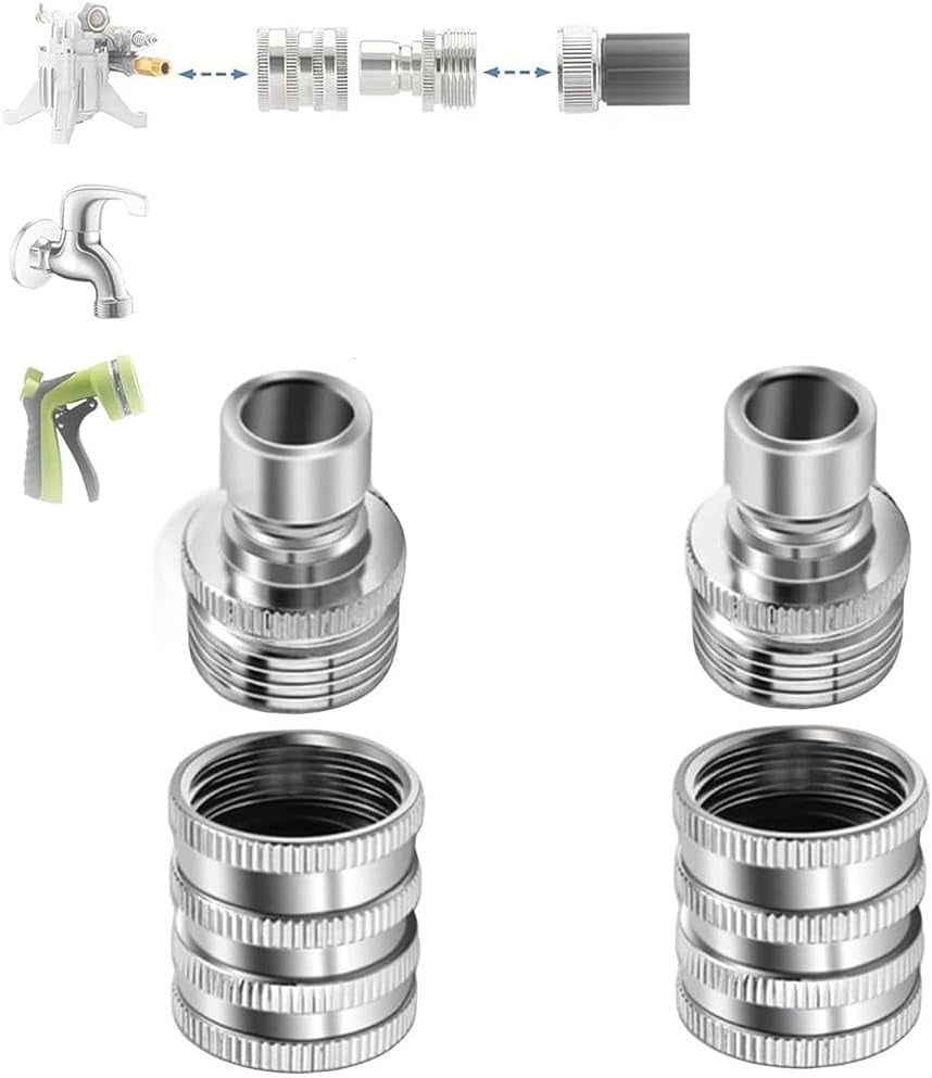 2SetGradientiscolor Stainless Steel Garden Hose Quick Connect Fittings ...