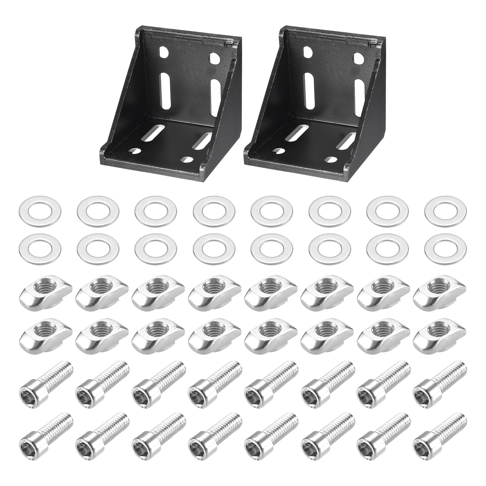 2Sets 8080 European Inside Corner Bracket Gusset Kits, 78x78x79mm ...