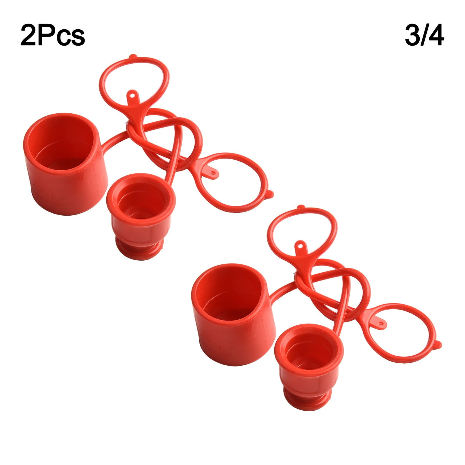 2Sets Flat Hydraulic Coupler Dust Covers Hydraulic Quick Connector 15mm ...