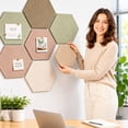 2Sets Hexagon Felt Cork Board Tiles, 8 Pack Self-Adhesive Bulletin ...