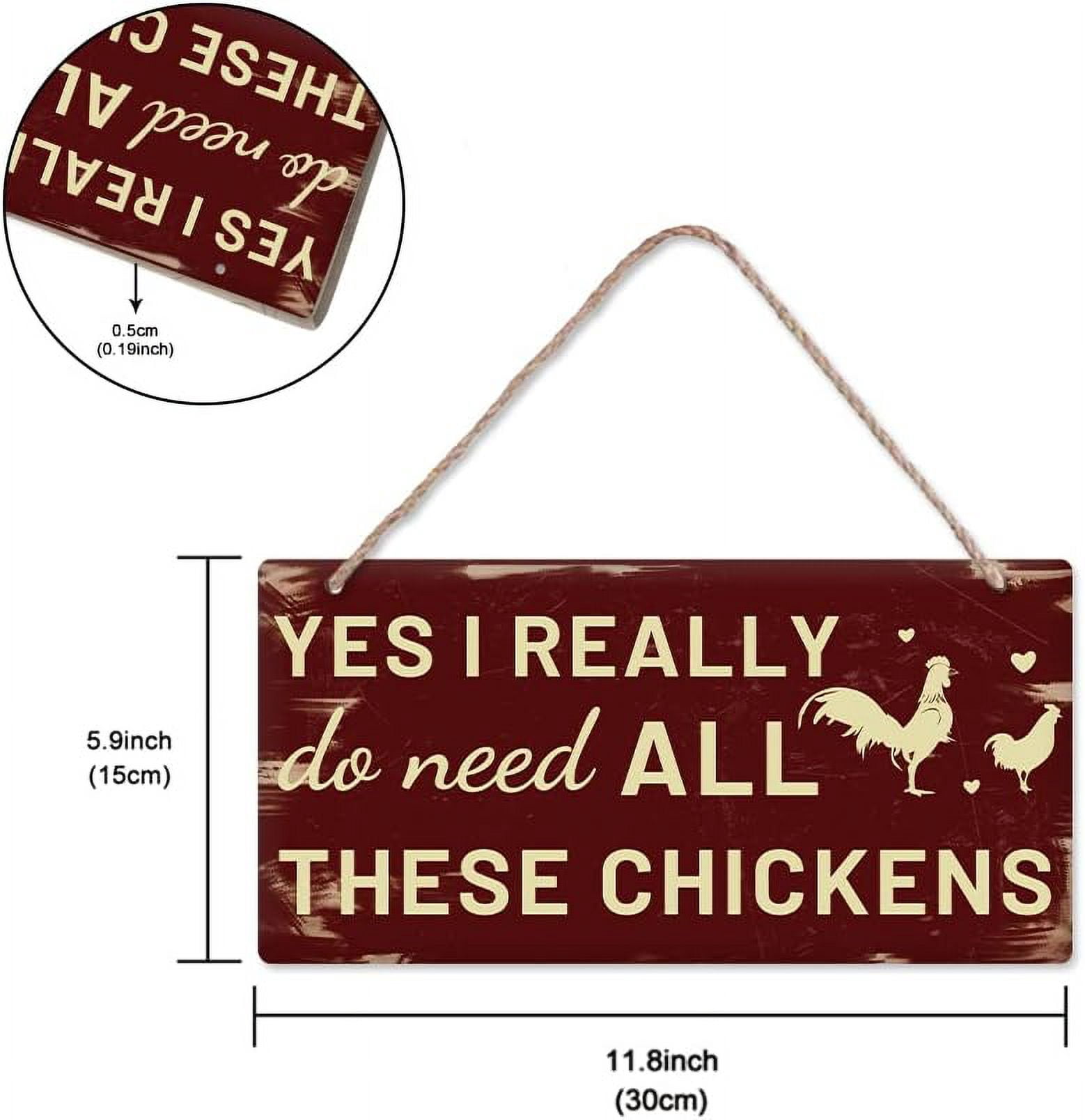 2Sets I Really Need All Chickens Wood Hanging Sign Plaque Slogan Sign ...