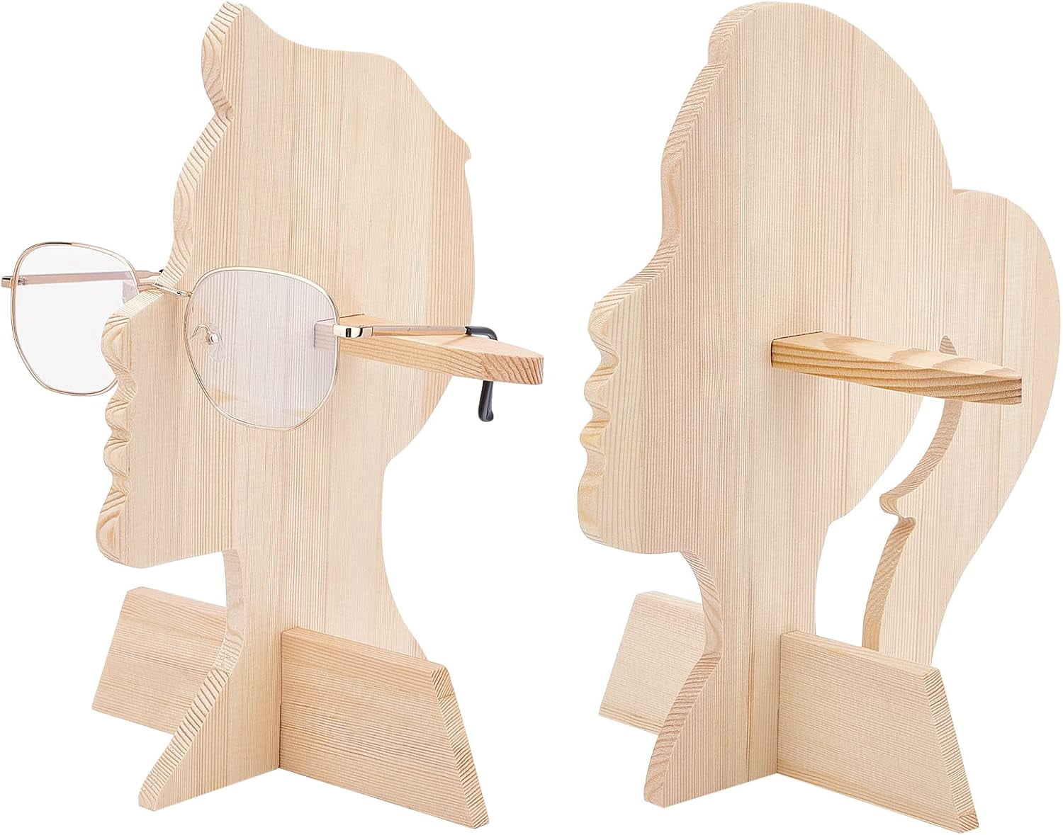2Sets Wooden Sunglass Stand Wood Glasses Displays Stands Rack Wooden ...