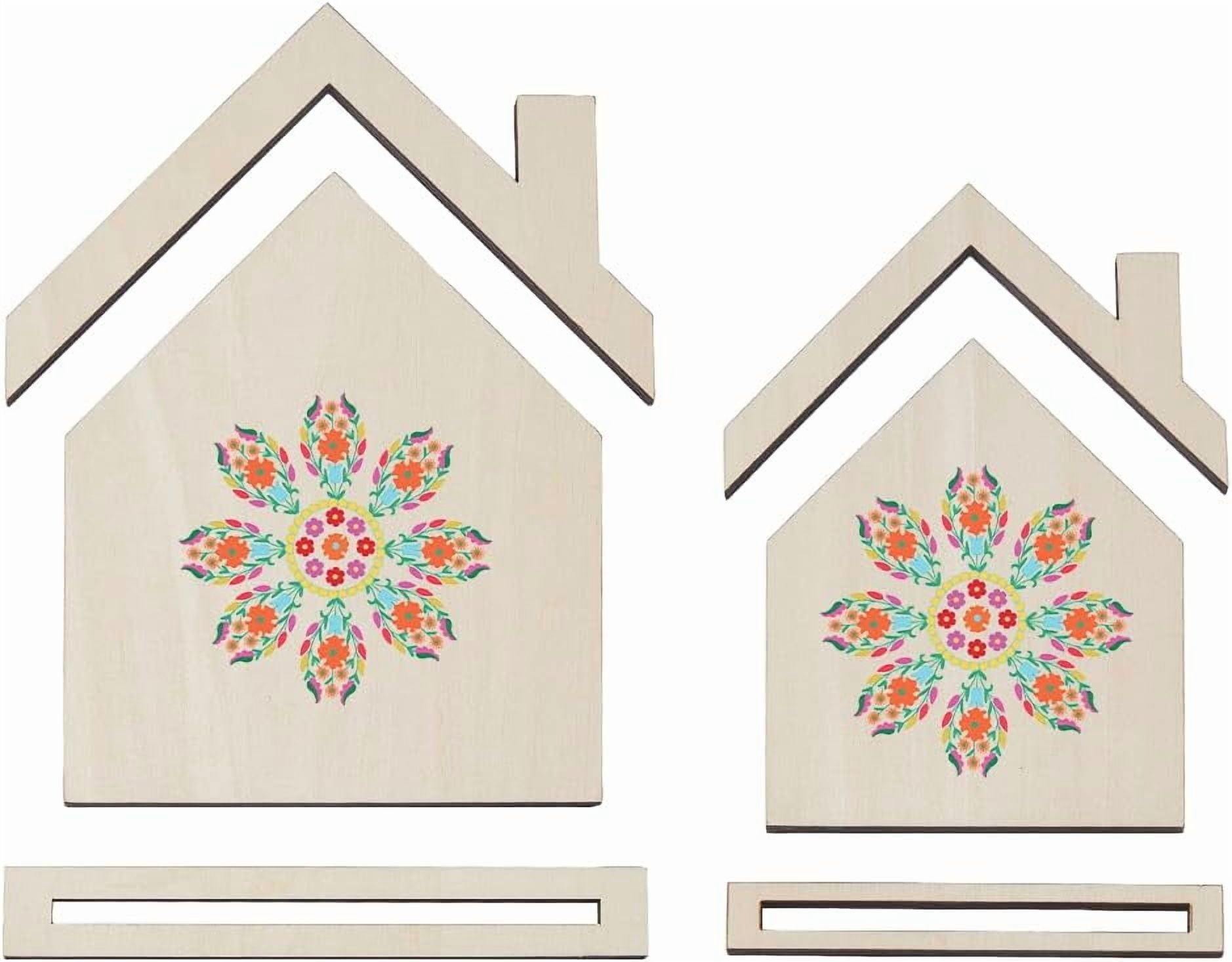 2Size Wooden Embroidery Frames Embroidery Frame 4.1 5.8 Inch House ...