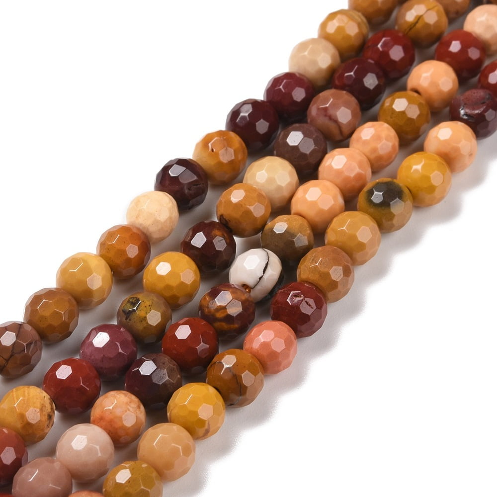 2Strand Natural Beads Strands Faceted(128 Facets) Round 6mm Hole: 1mm ...