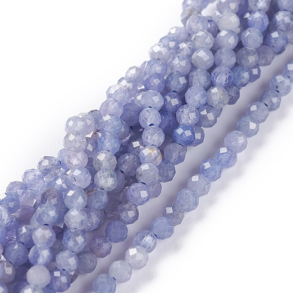 2Strand Natural Tanzanite Beads Strands Round Faceted 3mm Hole: 0.7mm ...
