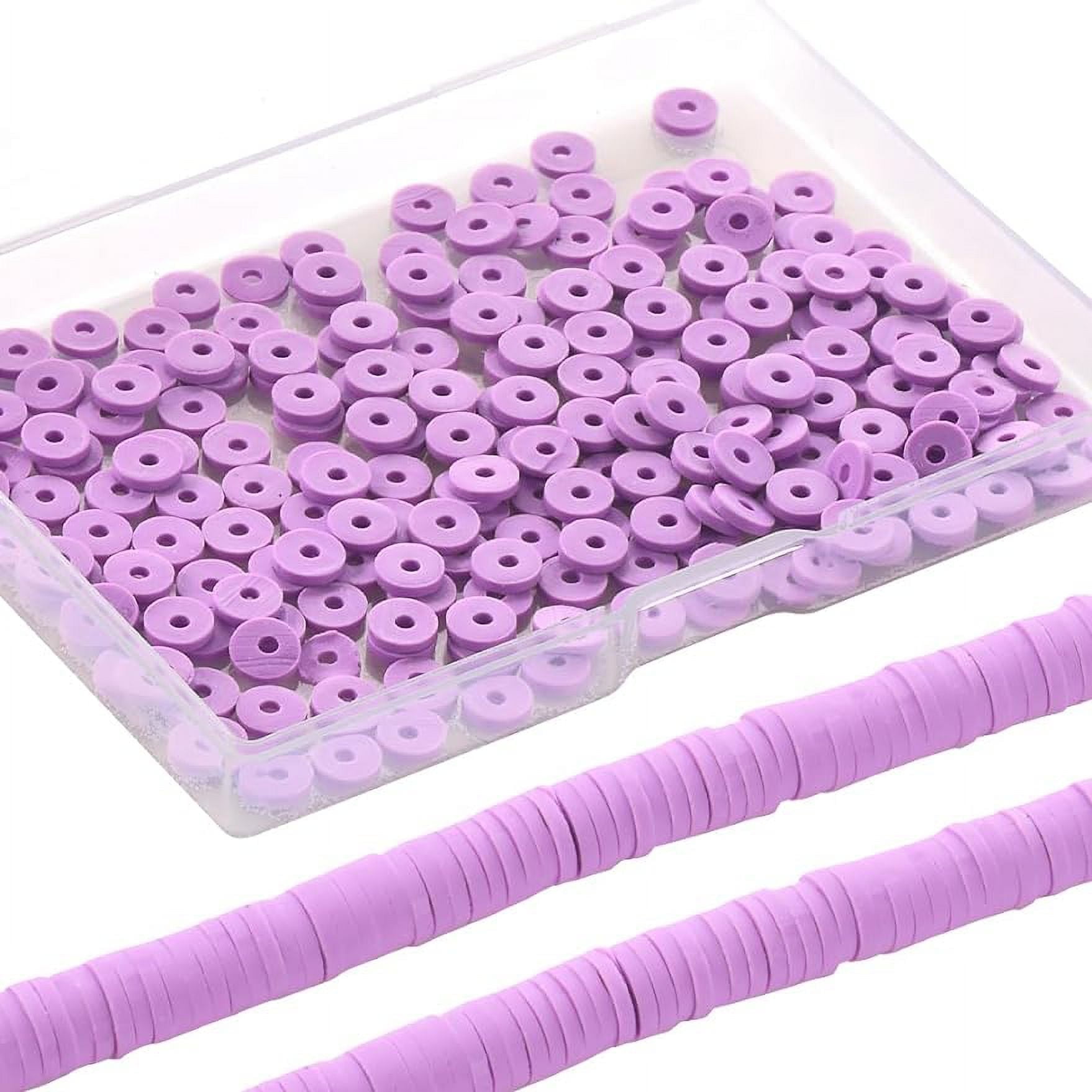 2Strands 700Pcs Purple Clay Bead Clay Heishi Beads 6mm Heishi Bead Bulk Flat Beads Flat Disc Beads Heishi Vinyl Beads Walmart