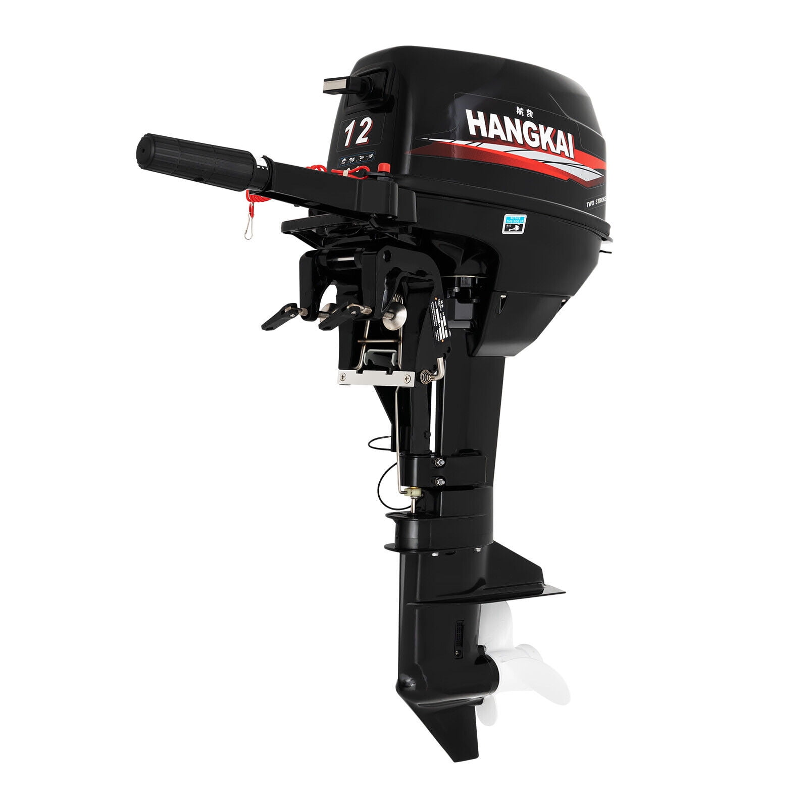2Stroke 12HP Water-Cooled Outboard Boat Motor with Manual Starter ...