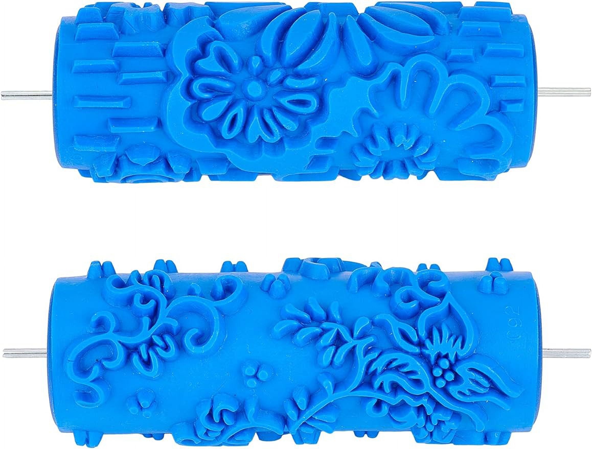 2Styles 7.5"/190mm Patterned Paint Roller Decorative Rubber Roller ...