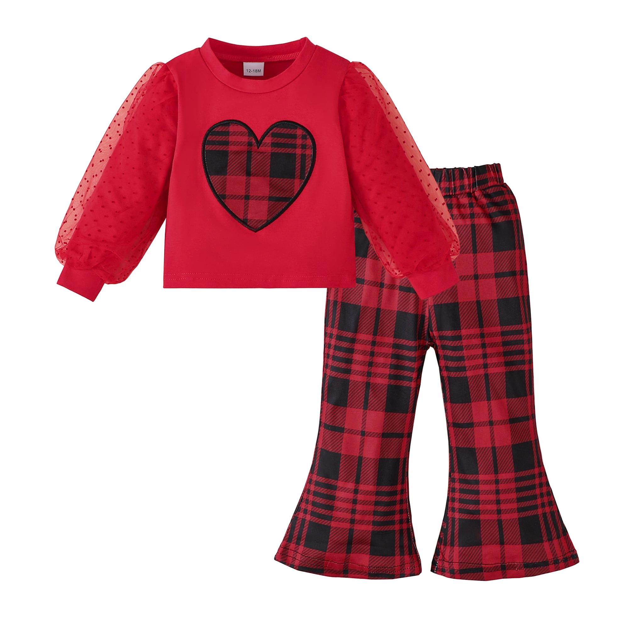 2T Baby Girls Clothes 3T Girls 2PCS Fall Winter Outfits Set Heart Print ...