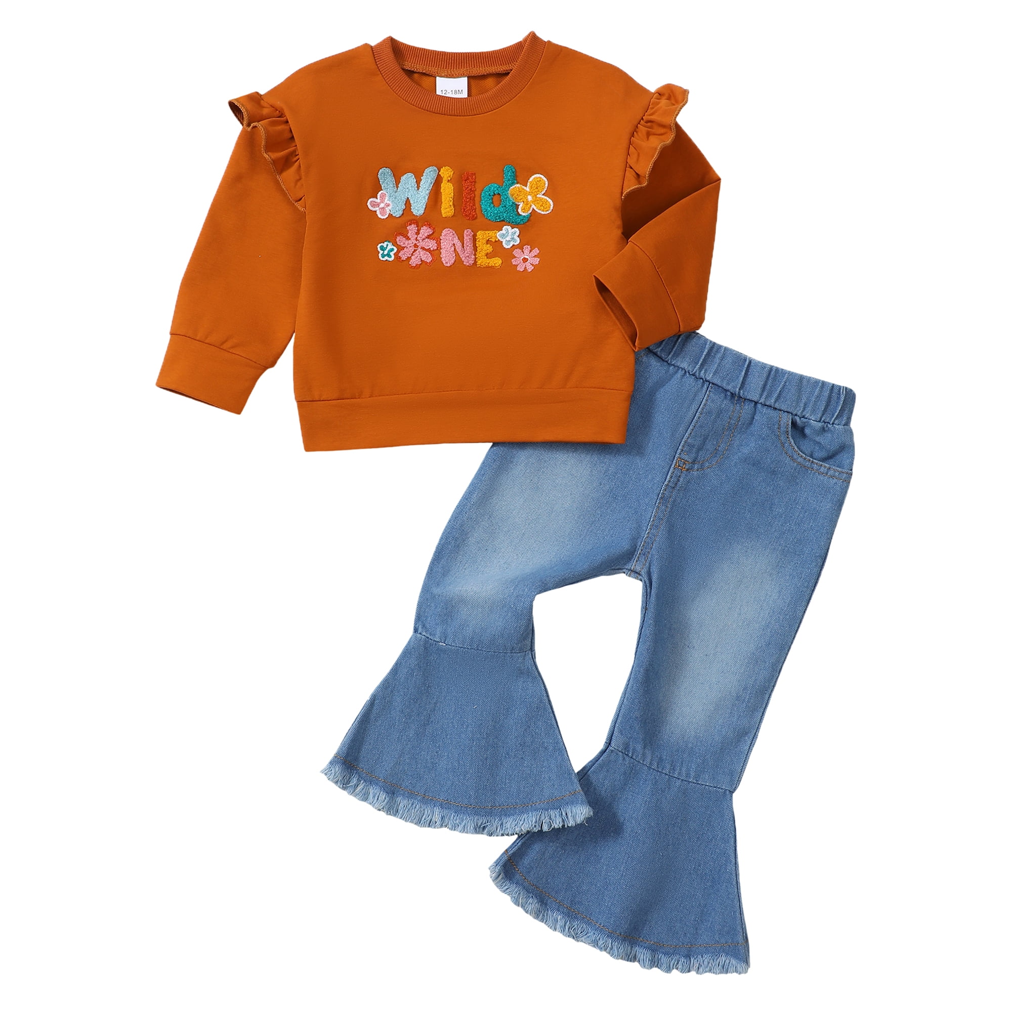 2T Baby Girls Outfits 3T Girls Fall Winter Clothes Toddler Girls Ruffle ...