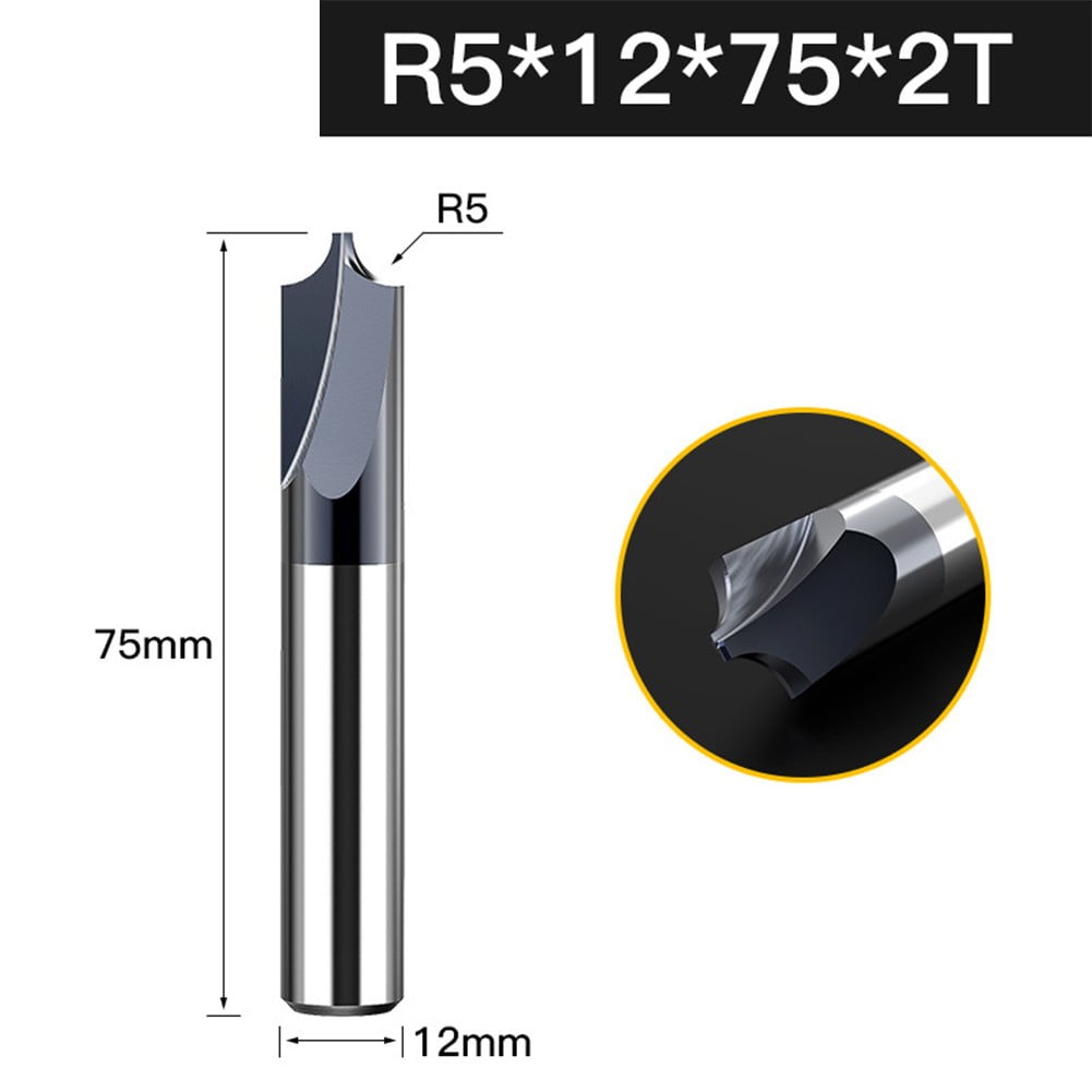 2T Corner Rounding End Milling Cutter R0.5-R6.0 TiCN Coated Carbide ...