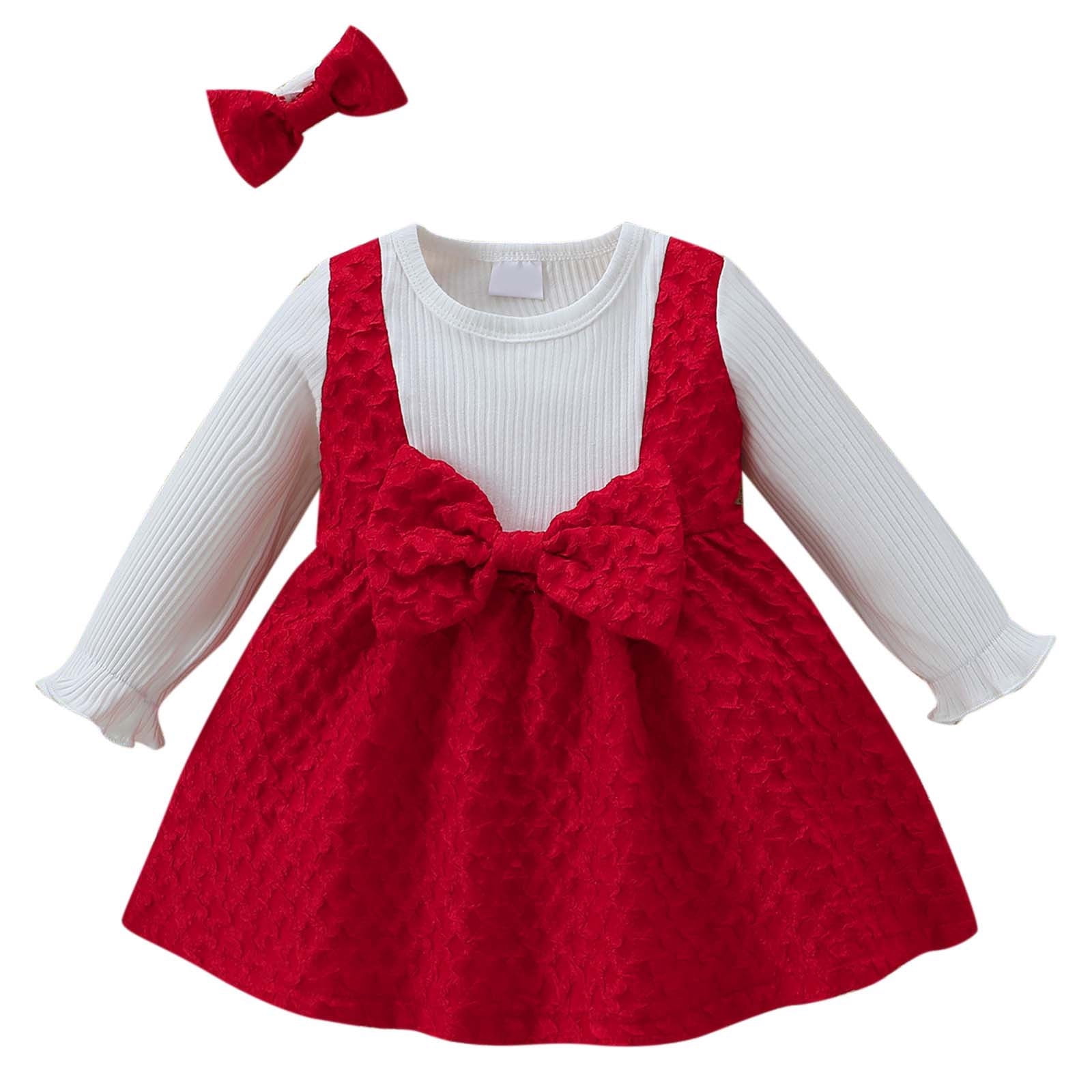 2T Dresses For Toddler Girls Long Sleeve Ruffle Layered Cute Bow ...